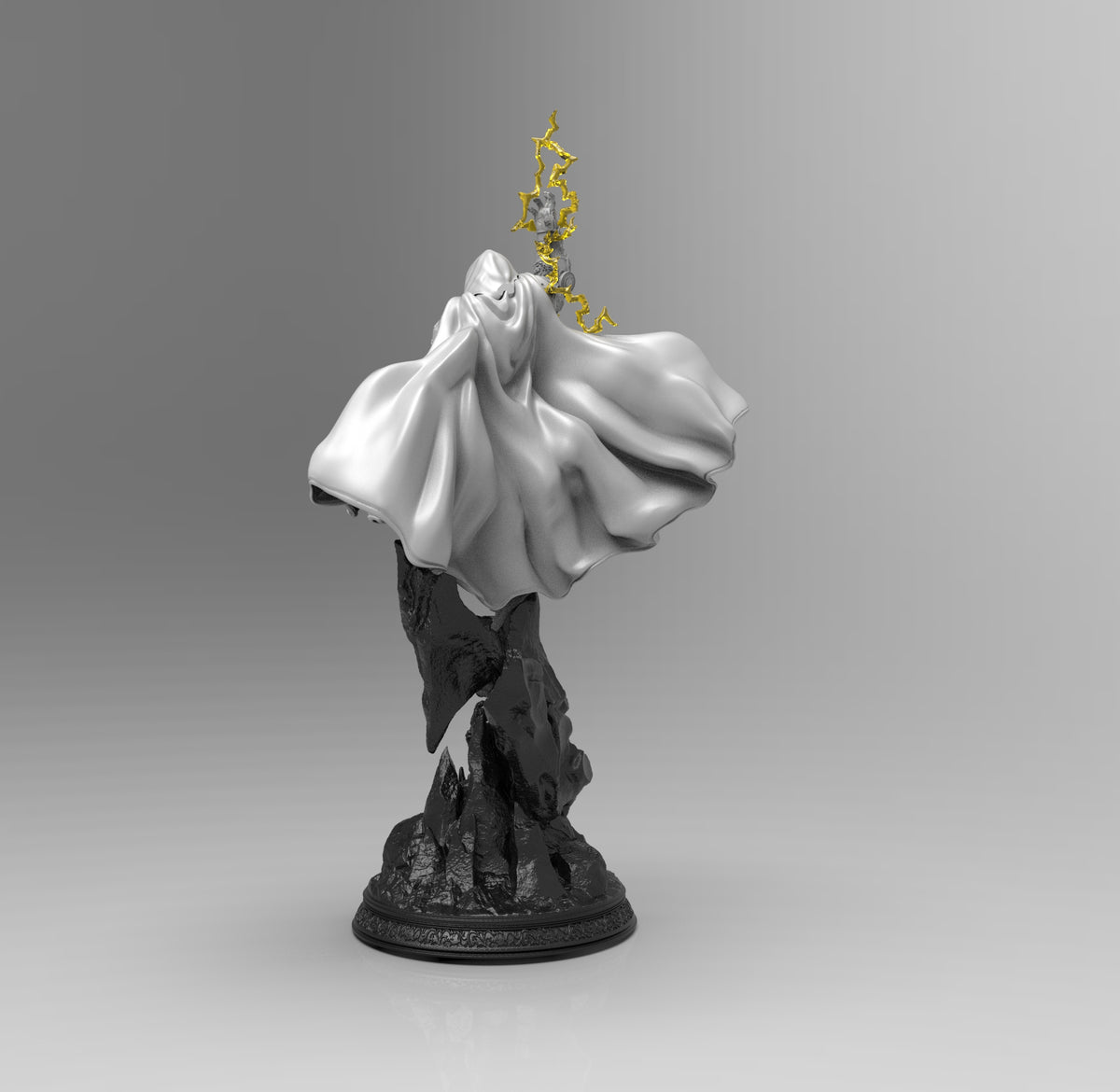 A570 - Comic character design, The Doom guy pointing sky, STL 3D model ...