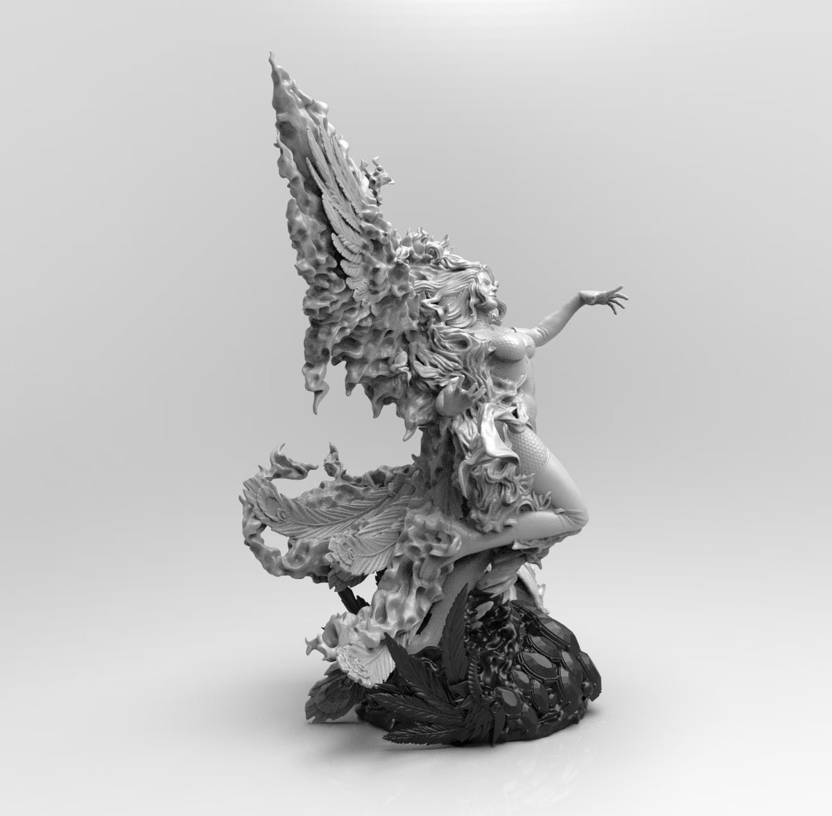 E574 - Comic character design, The Phoenix sculpture and bust statue ...
