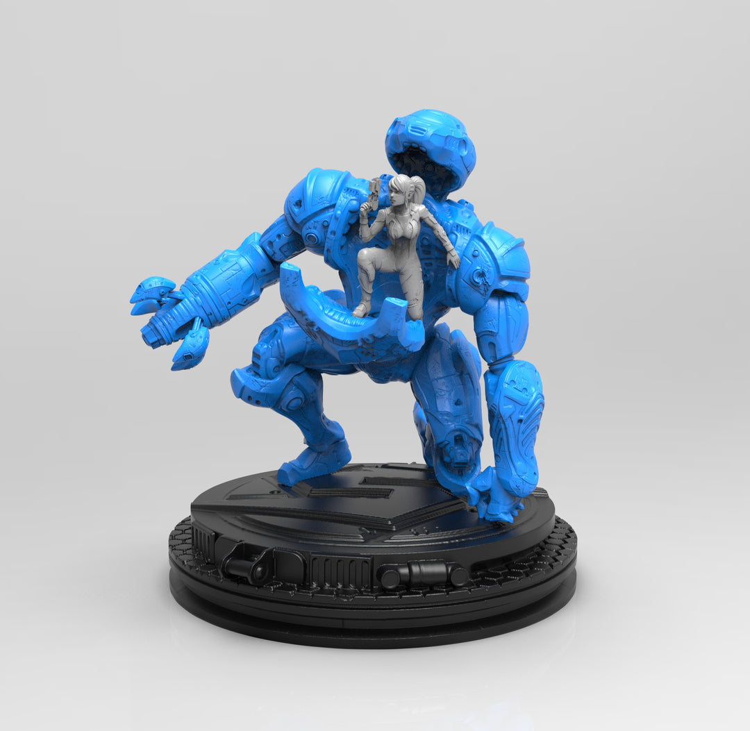 A585 - Anime character design, The Samus Metroid girl, STL 3D model de ...