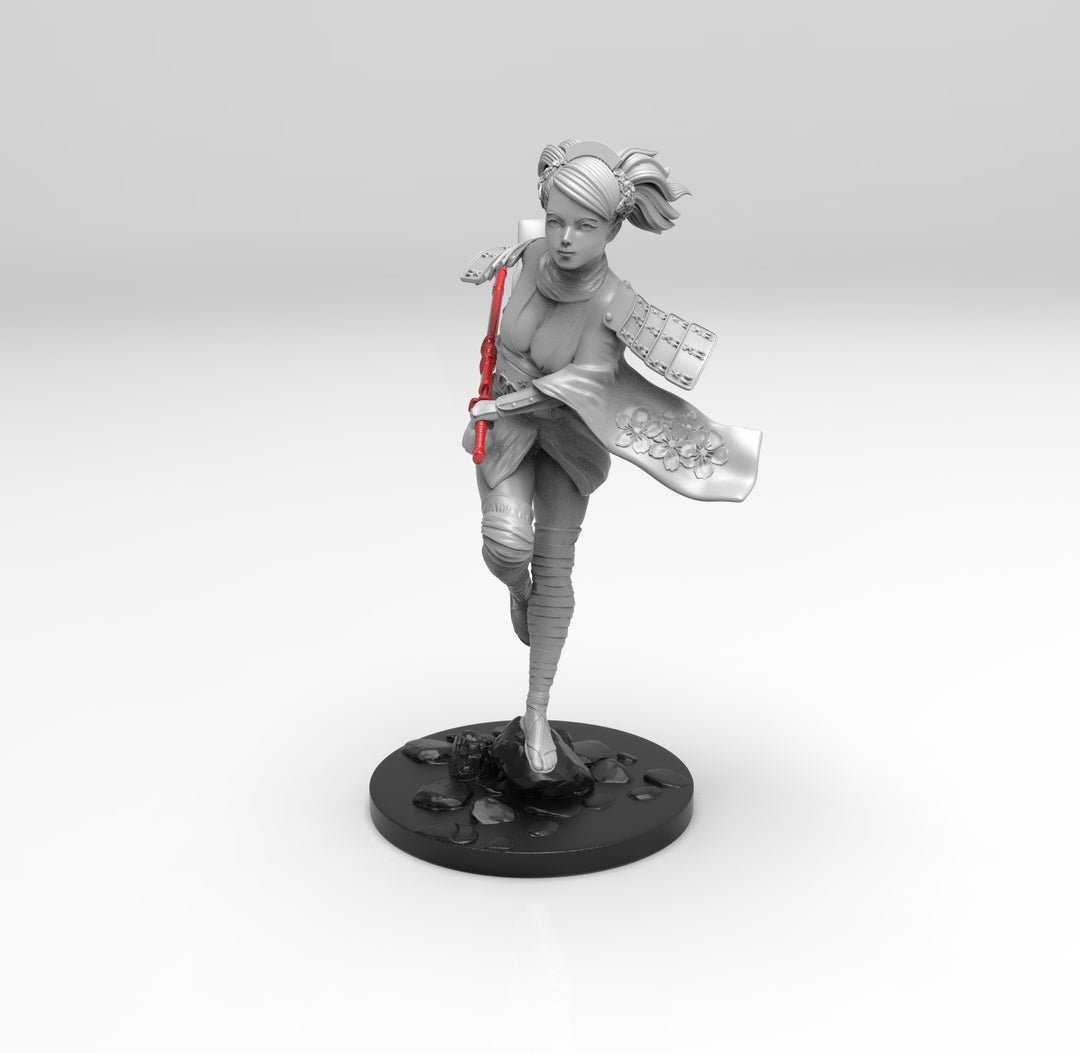 A606 - Samurai girl design, The muramasa girl design, STL 3D model des ...