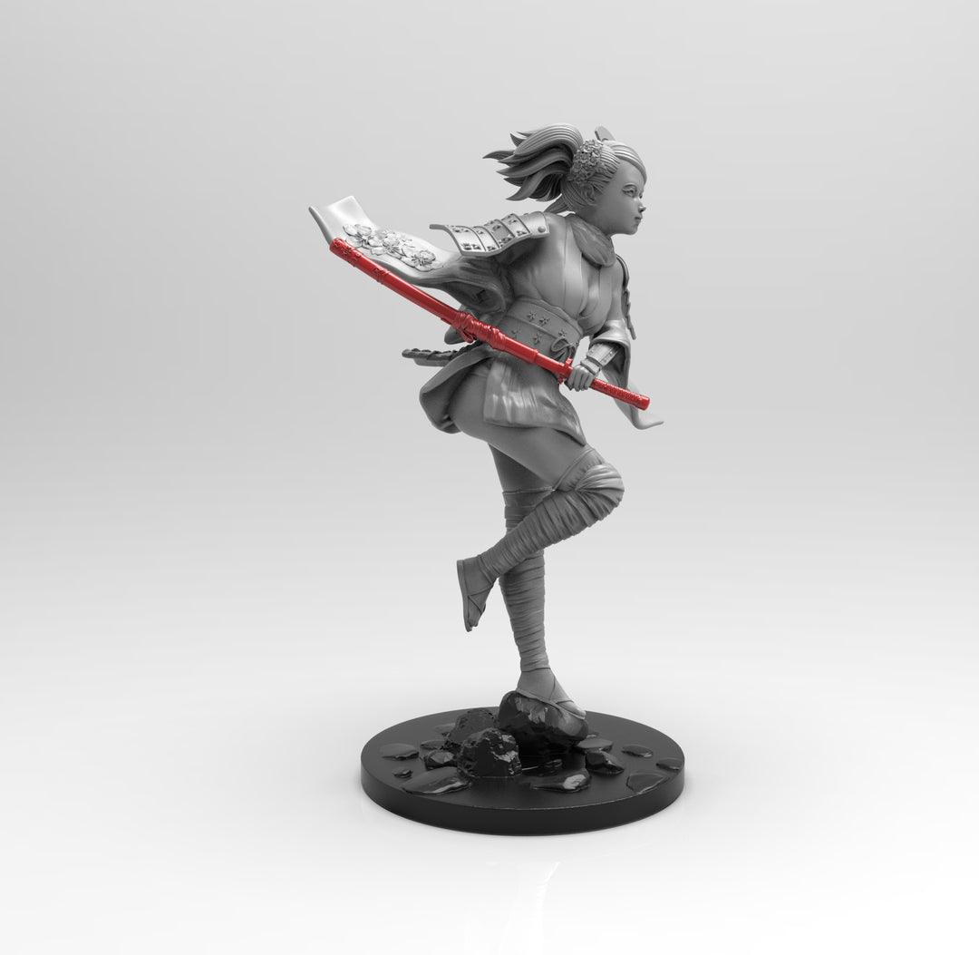 A606 - Samurai girl design, The muramasa girl design, STL 3D model des ...