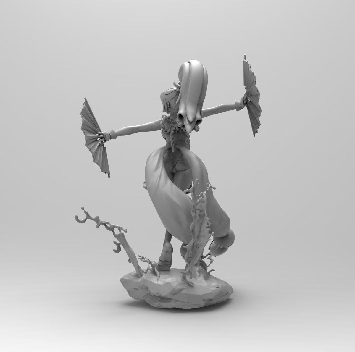 A587 - S and K Character, Mai Shira Mui Female design statue, STL 3D m ...