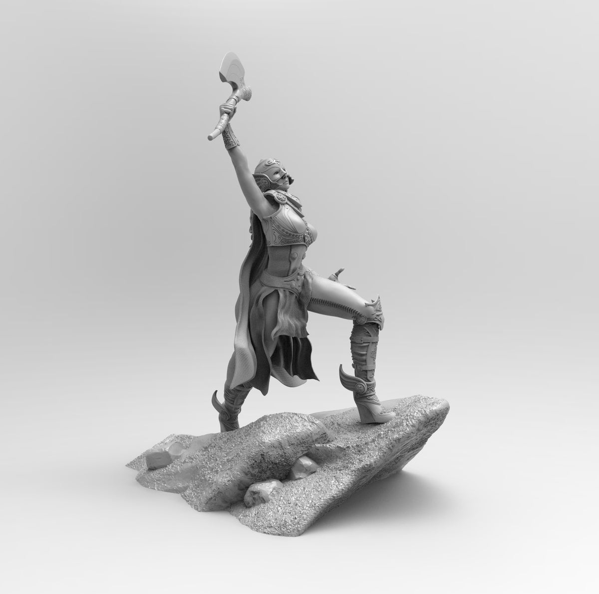 F521 - Comic Lady character design, Thoor STL 3D model design print do ...