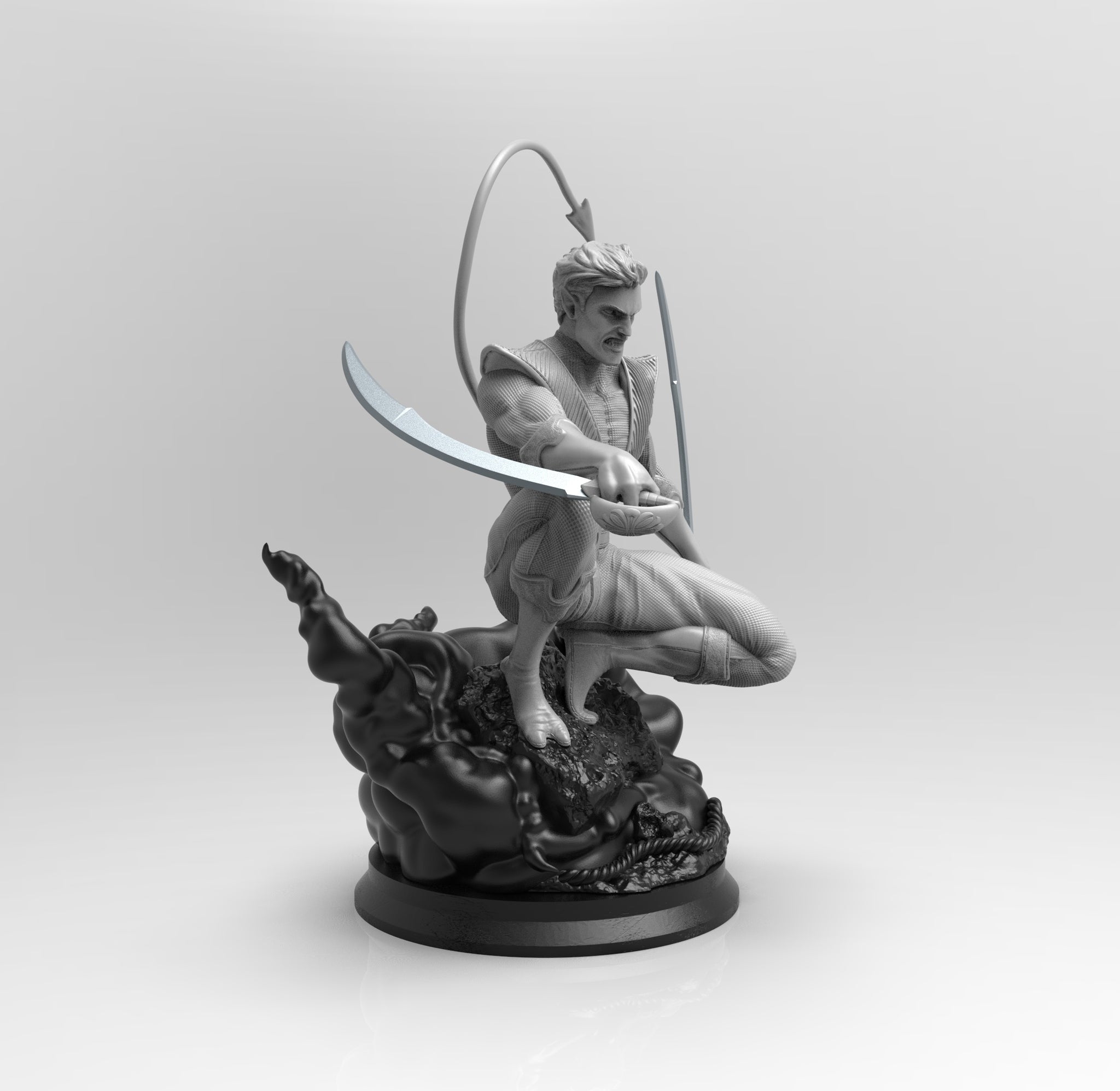 A629 - Comic character design, the night shift man, STL 3D model desig ...