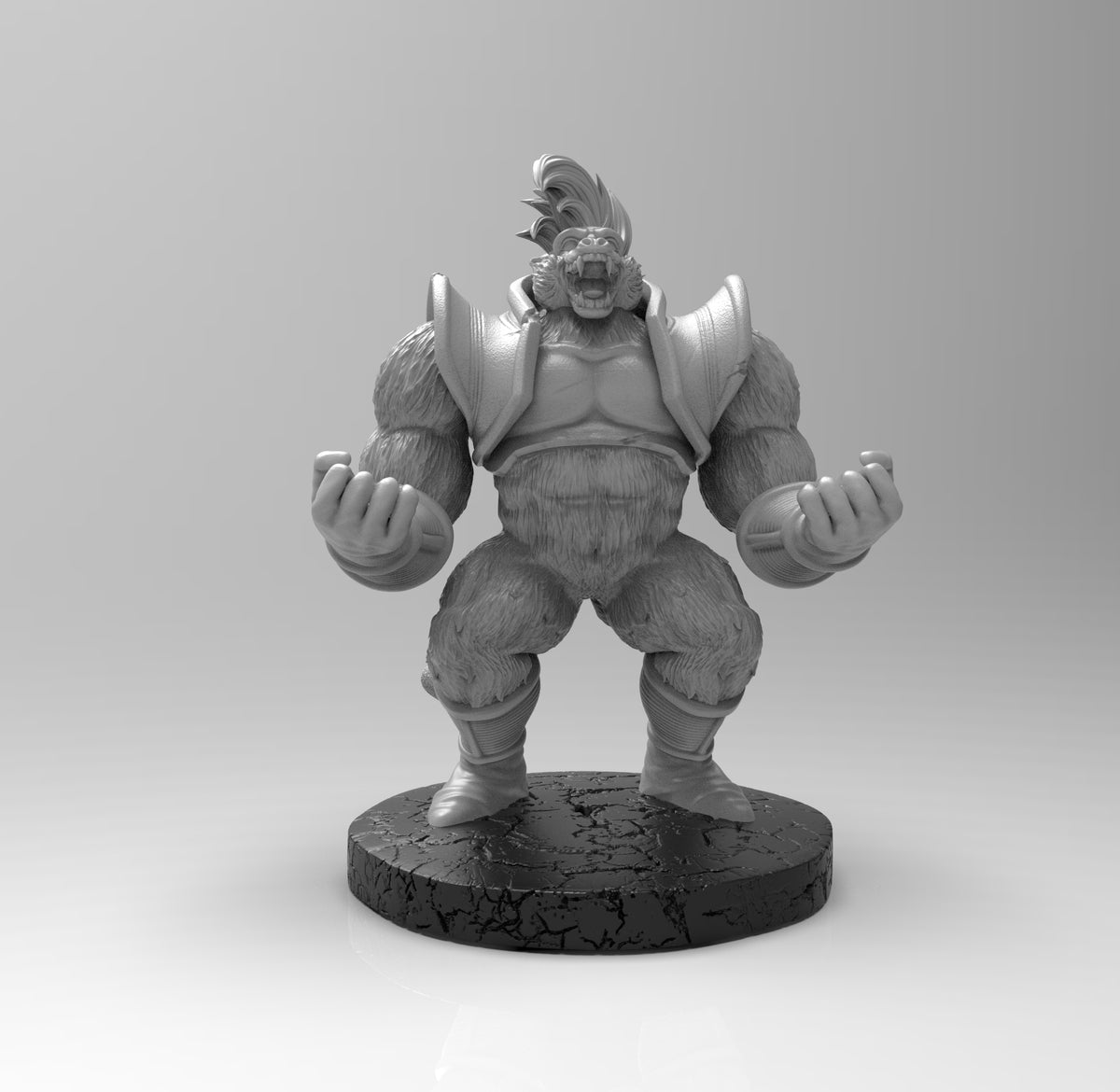 A631 - Anime character design, The Vege Monkey form, STL 3D model desi ...