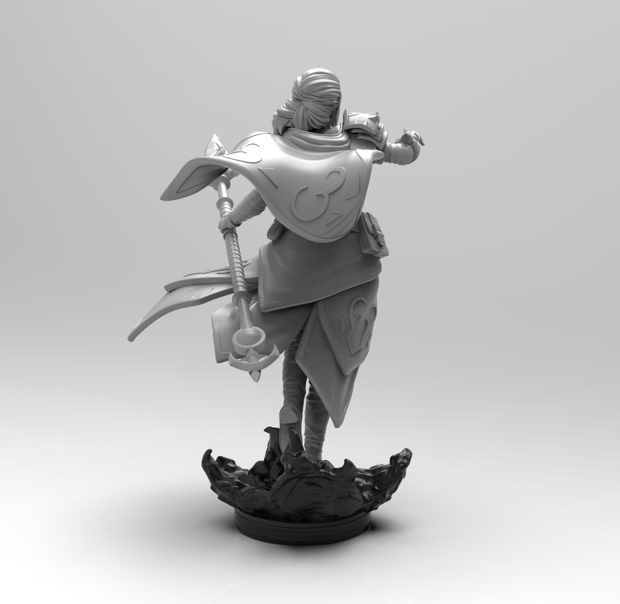A691 - Games Character design, The WOW magix Girl statue, STL 3D model ...