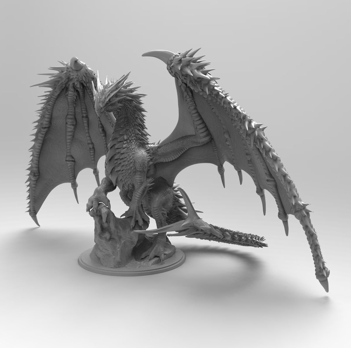 A154 - Elder Dragon, Legendary creature dragon design, STL 3D model de ...