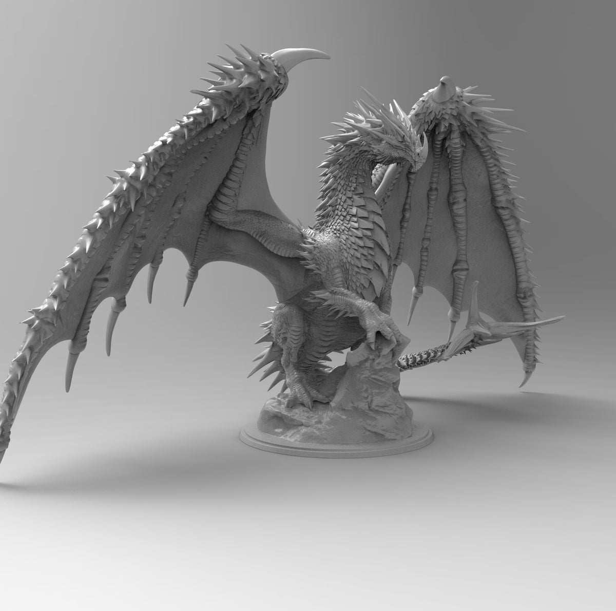A154 - Elder Dragon, Legendary creature dragon design, STL 3D model de ...