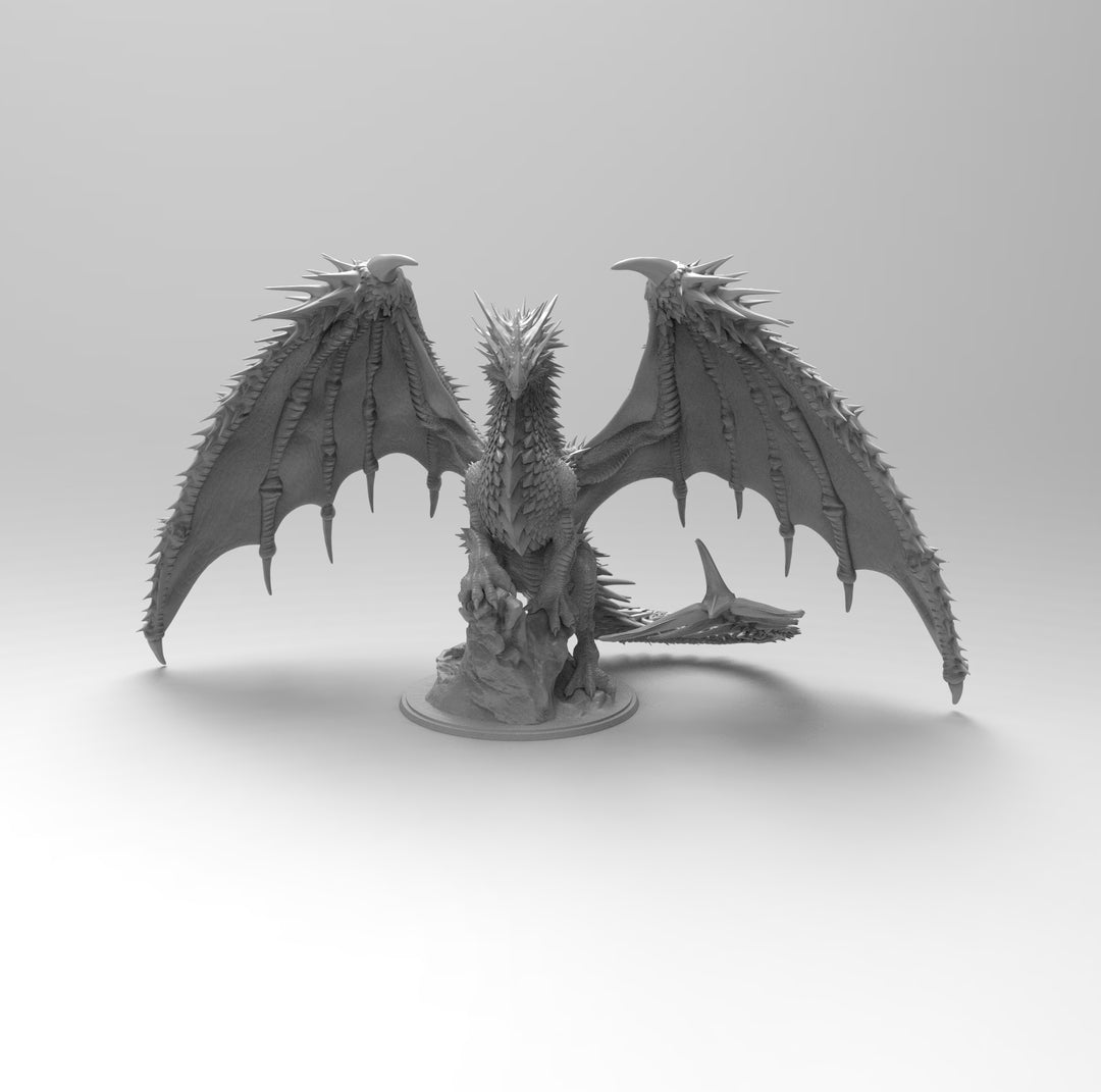 A154 - Elder Dragon, Legendary creature dragon design, STL 3D model de ...