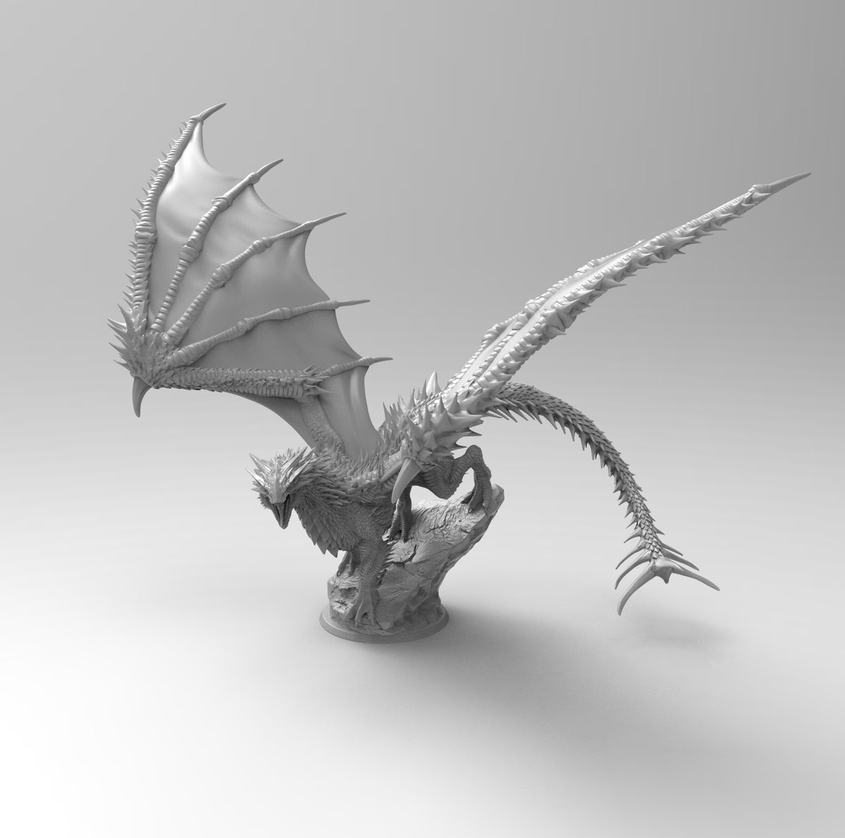A155 - Legendary creature design , red dragon, STL 3D model design pri ...
