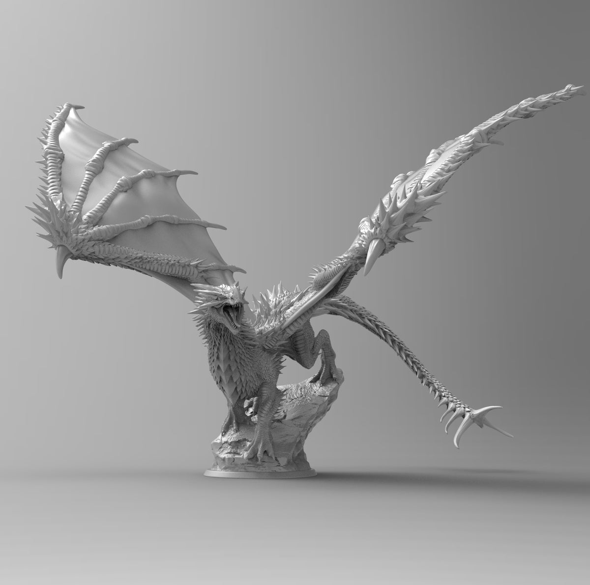 A155 - Legendary creature design , red dragon, STL 3D model design pri ...