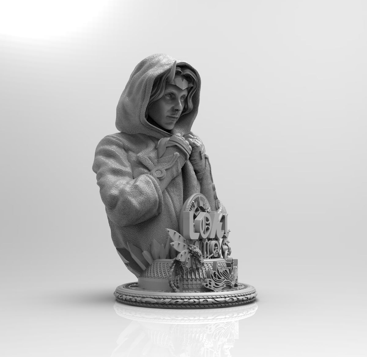 A777 - Comic character bust design, The Silvia with hood bust design ...