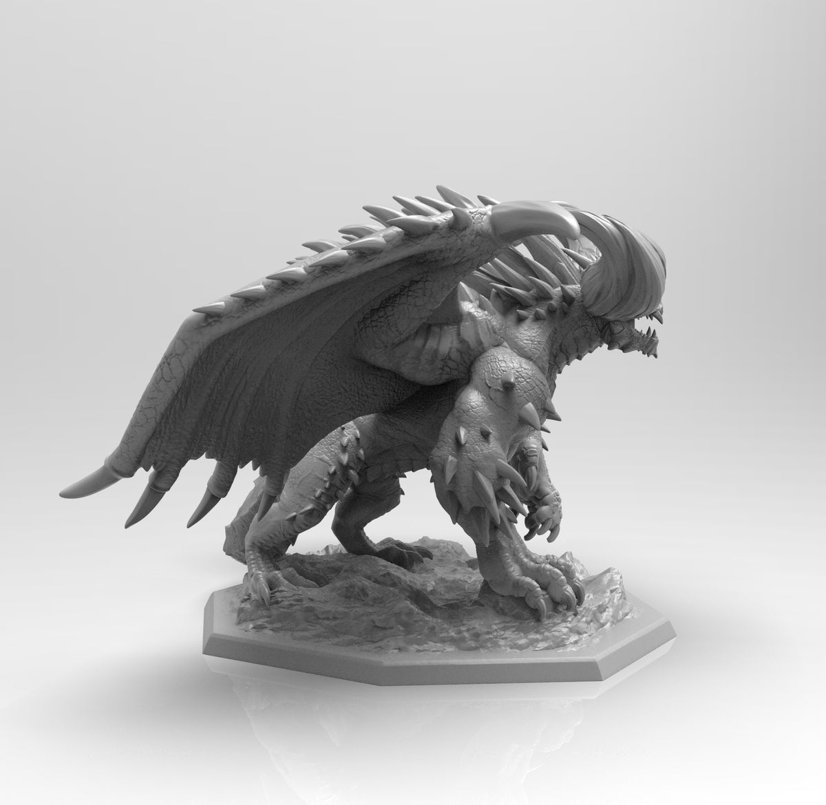 A688 - Legendary dragon design, The Killer dragon design, STL 3D model ...