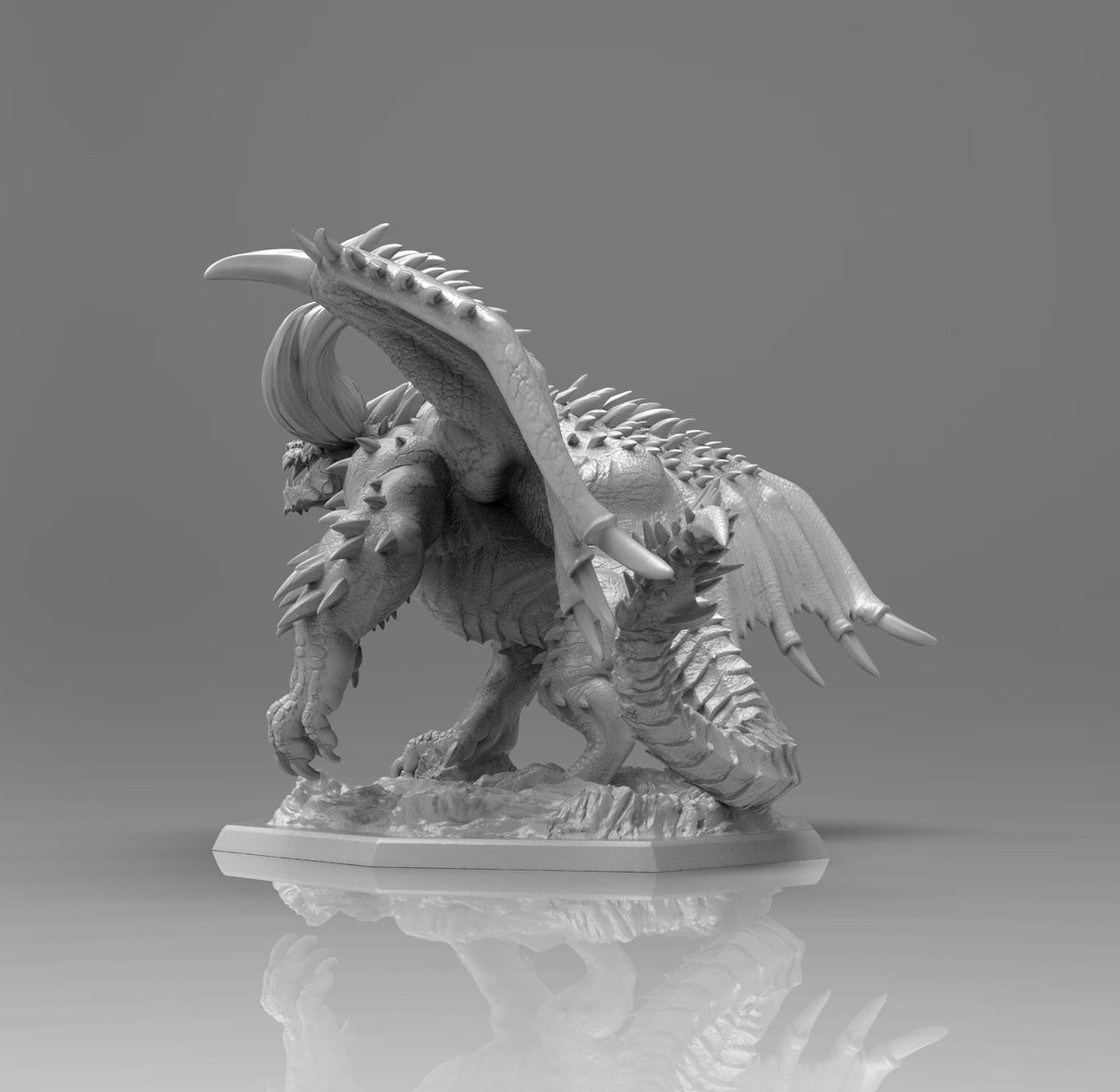 A688 - Legendary dragon design, The Killer dragon design, STL 3D model ...