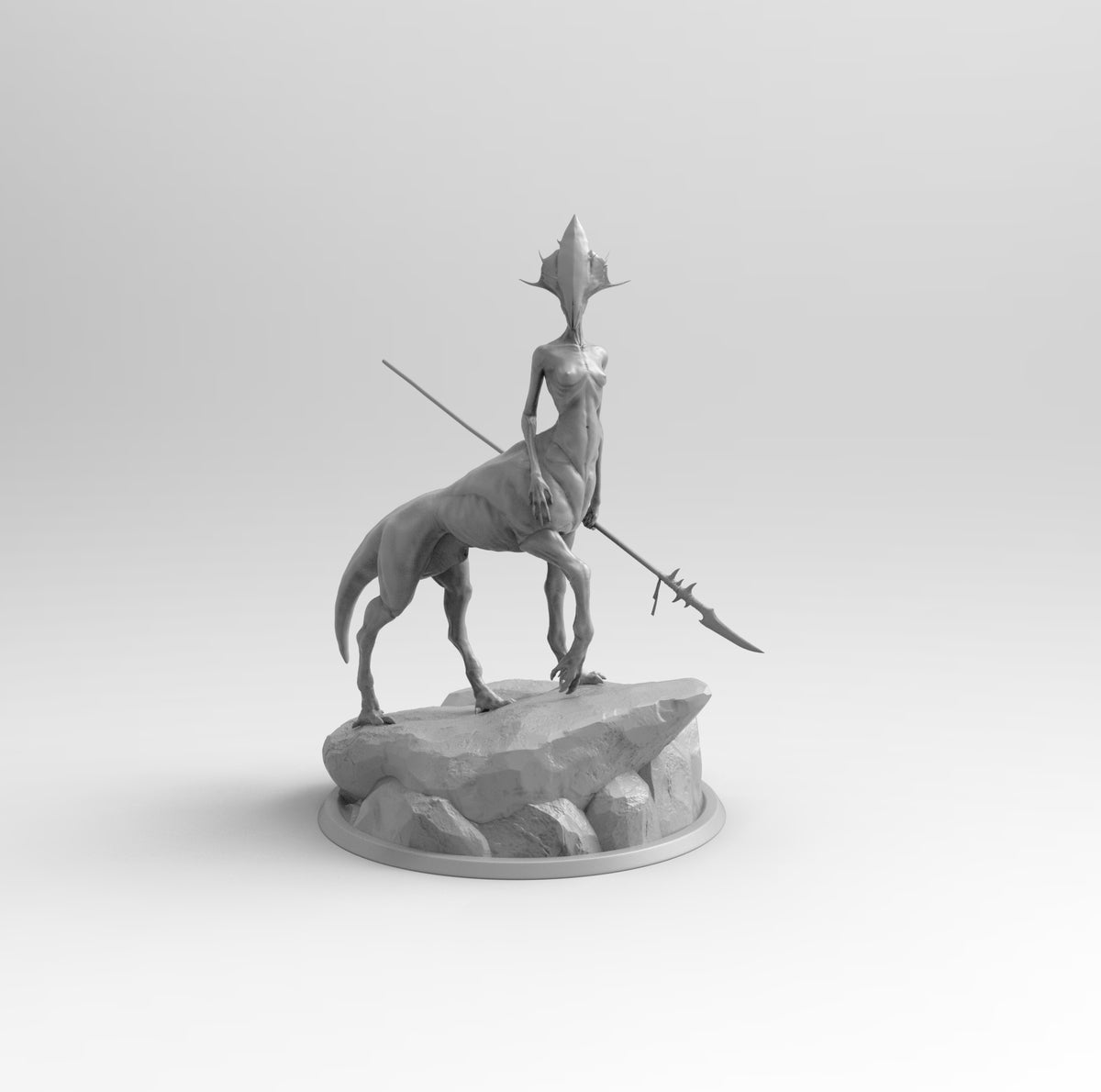 A164 - Legendary creature design, The centaur with spear, STL 3D model ...