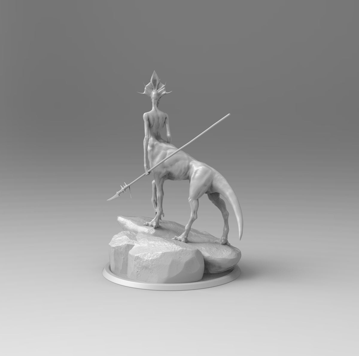 A164 - Legendary creature design, The centaur with spear, STL 3D model ...