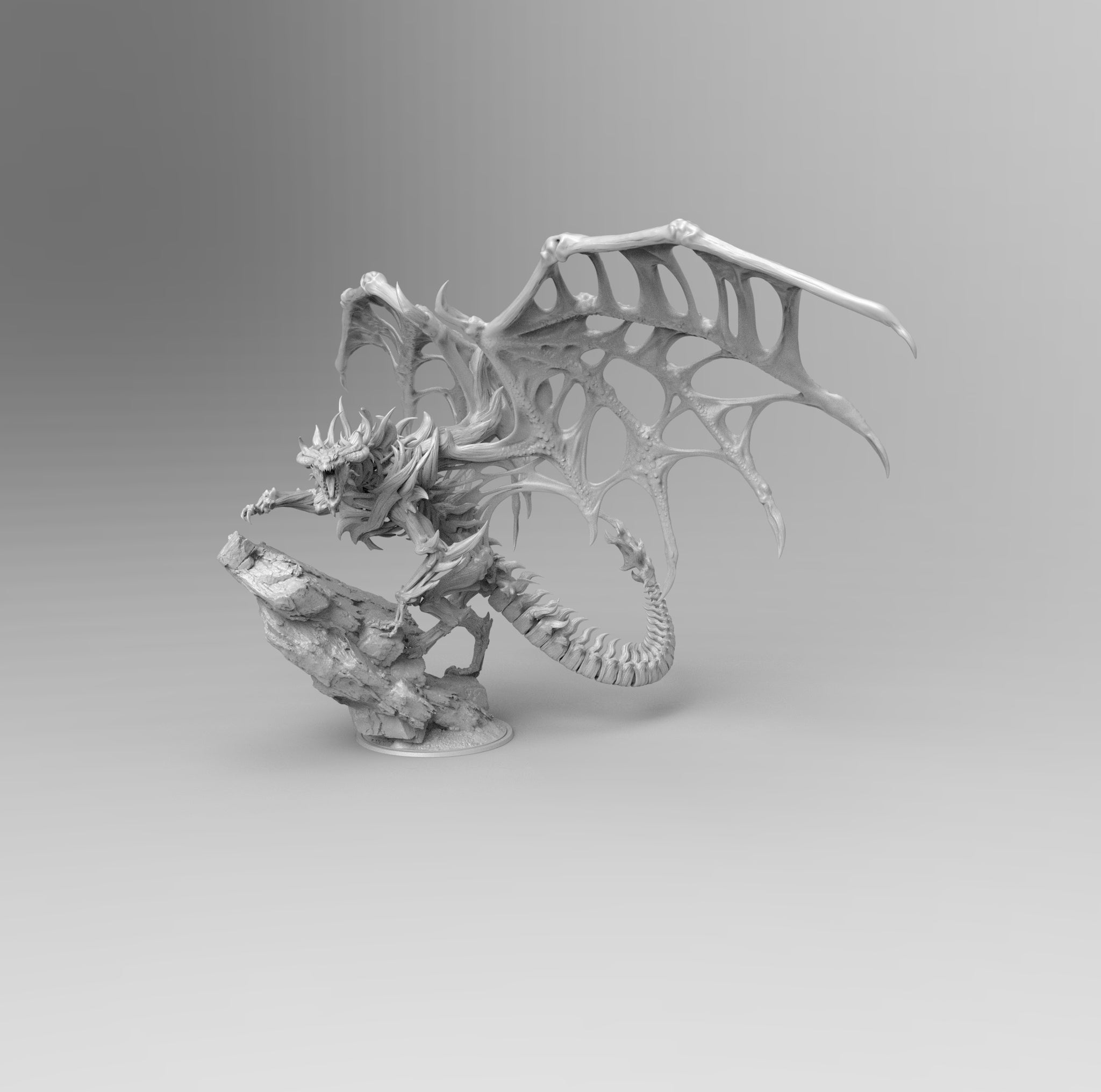 A166 - Legendary bone dragon , Dragon Lich, STL 3D Model design print ...