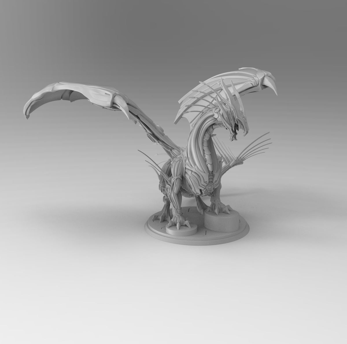 A168 - Legendary creature design, Robotic dragon, STL 3D model design ...