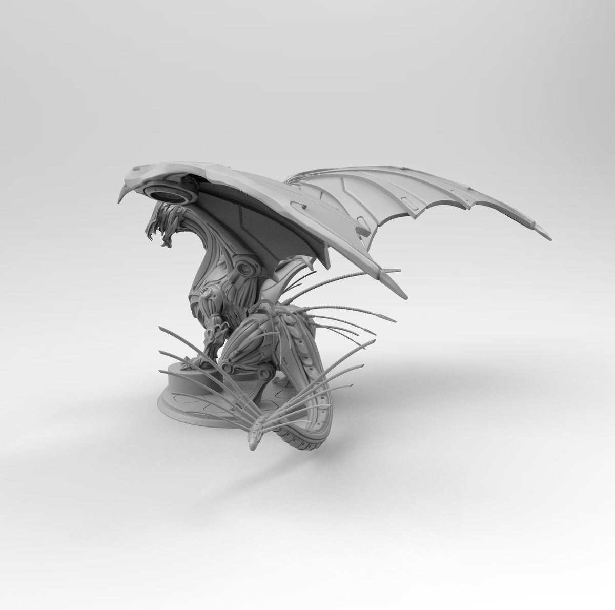 A168 - Legendary creature design, Robotic dragon, STL 3D model design ...