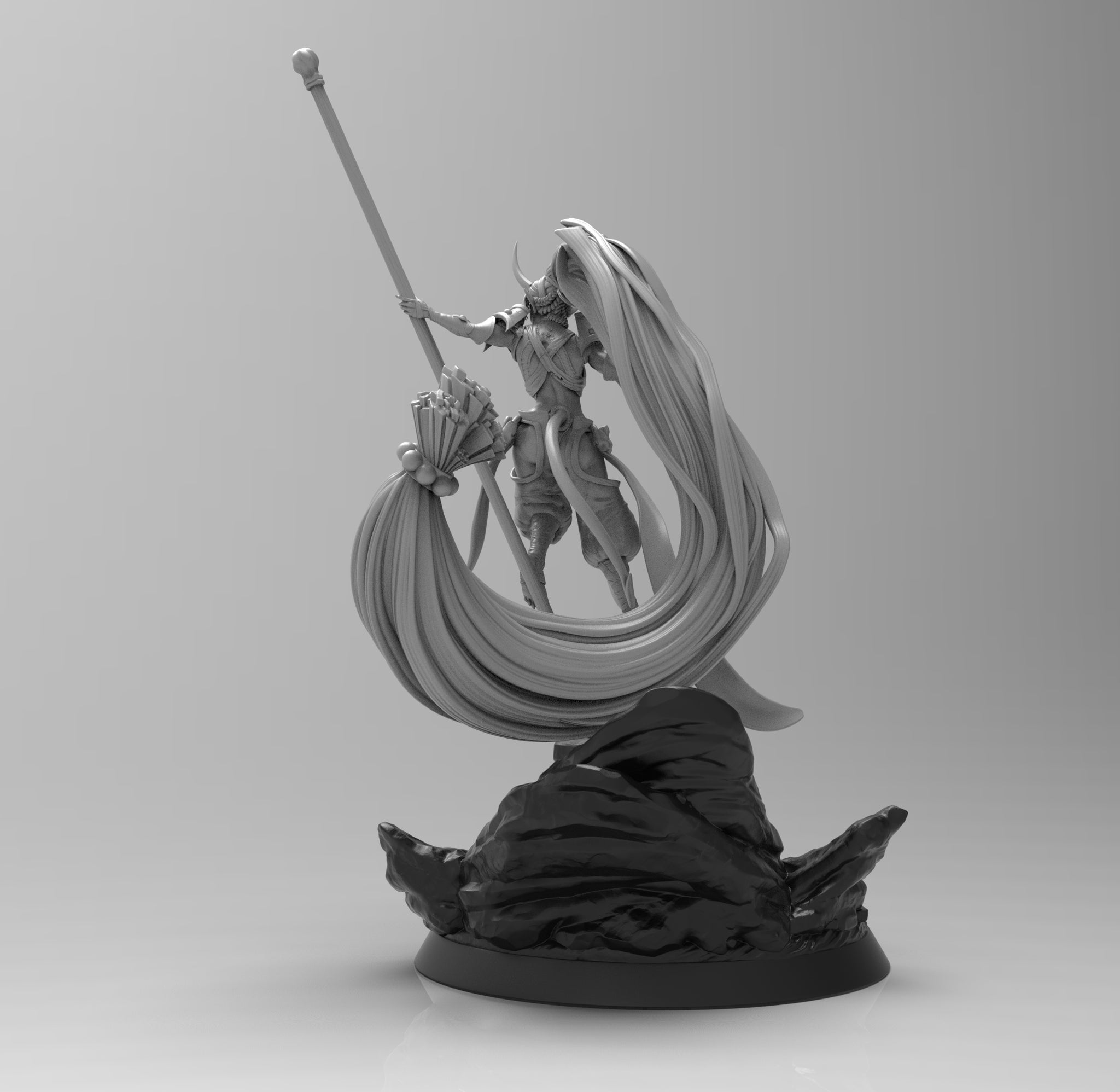 A678 - NSFW character design, The demonic war monk female statue, STL ...