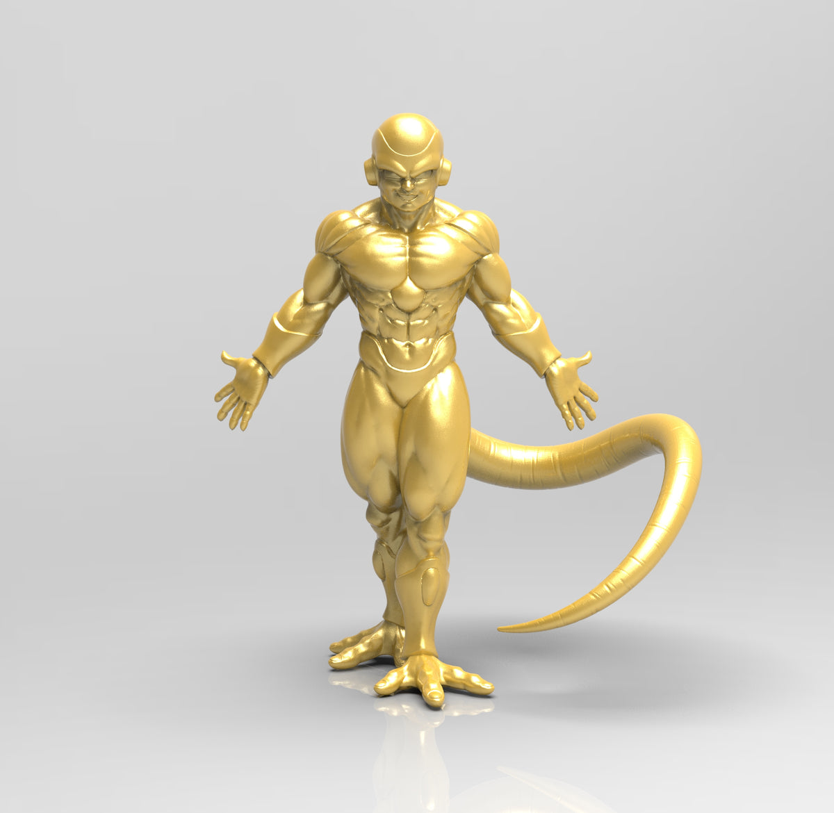A655 - Anime character design, The gold valiant with tail, STL 3D mode ...