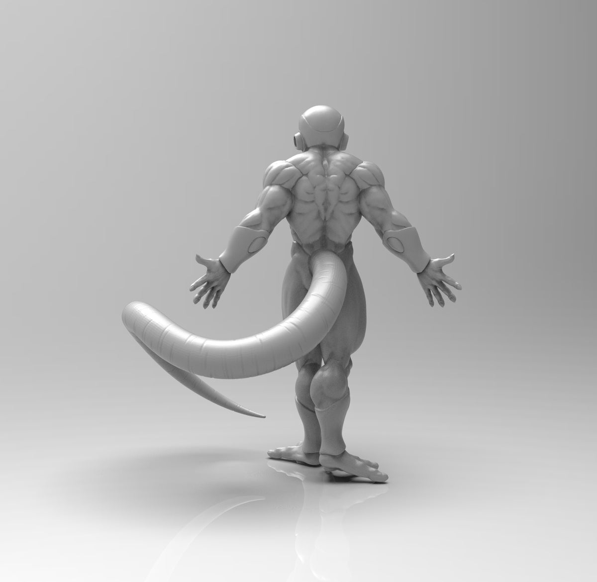 A655 - Anime character design, The gold valiant with tail, STL 3D mode ...