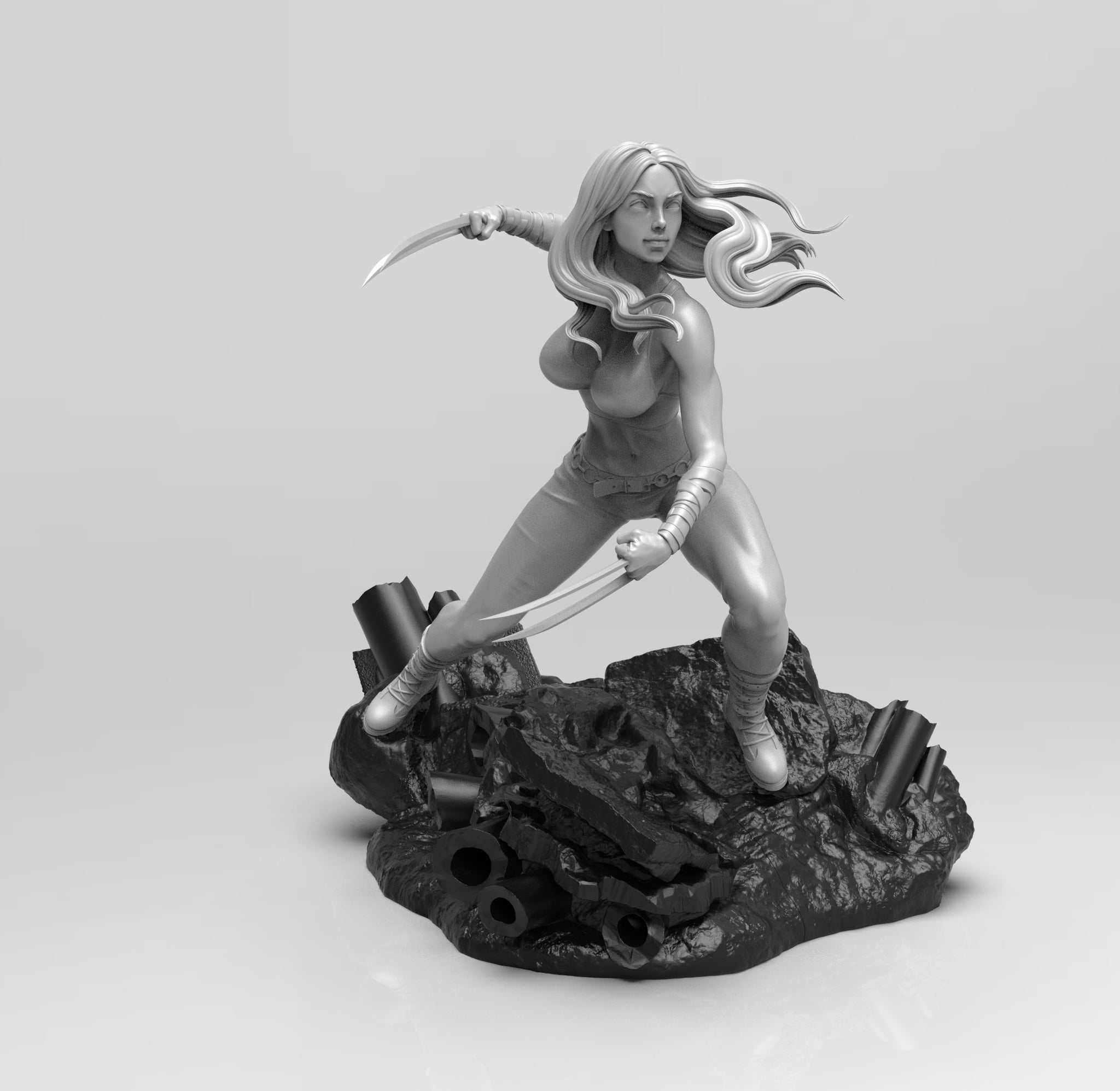 A738 - Comic character design, The 2 Clws X23 , STL 3D model design pr ...