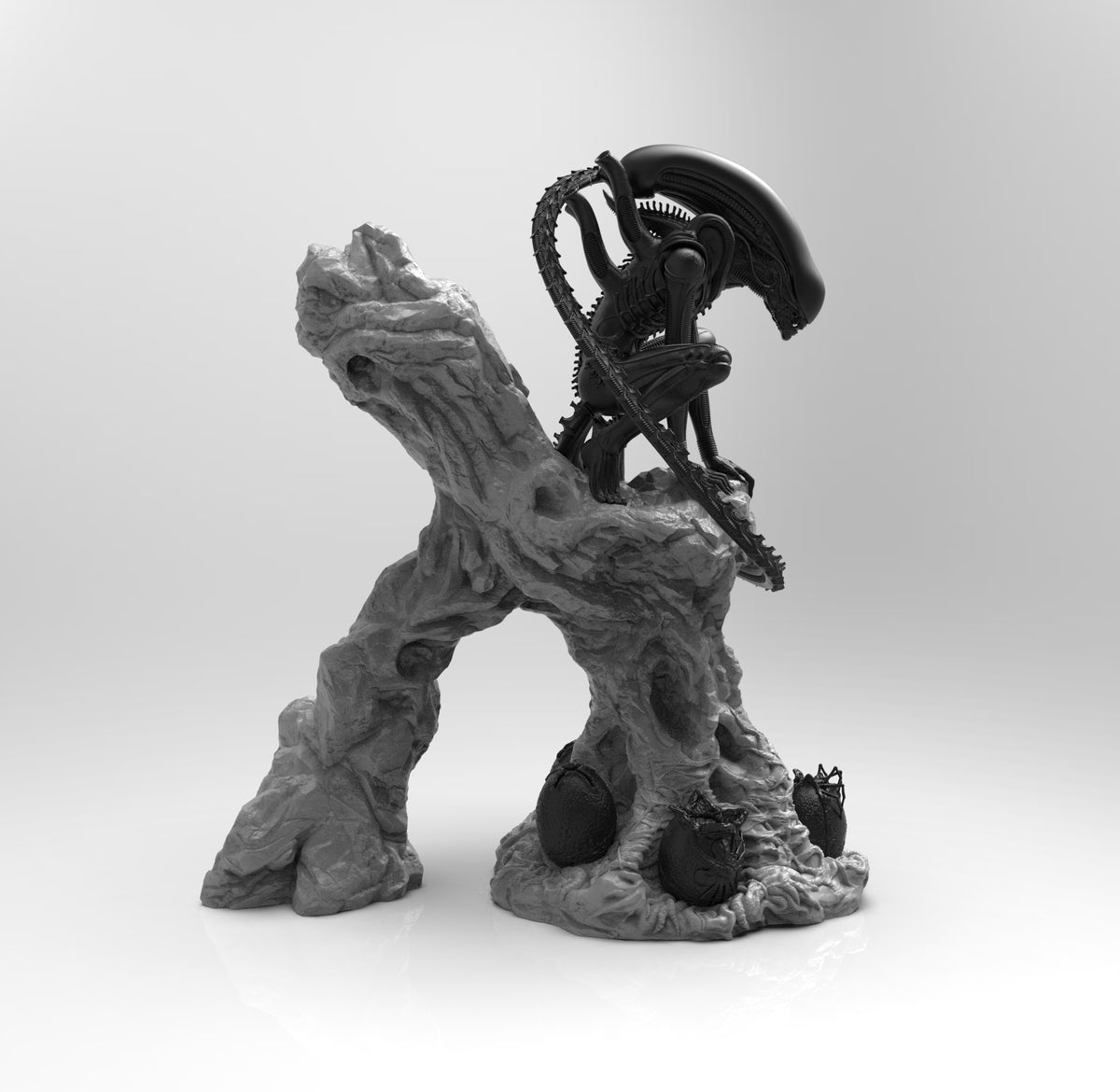 B004 - Alien Xenomorph Big Chap, Movie Character STL 3D Model Design P ...