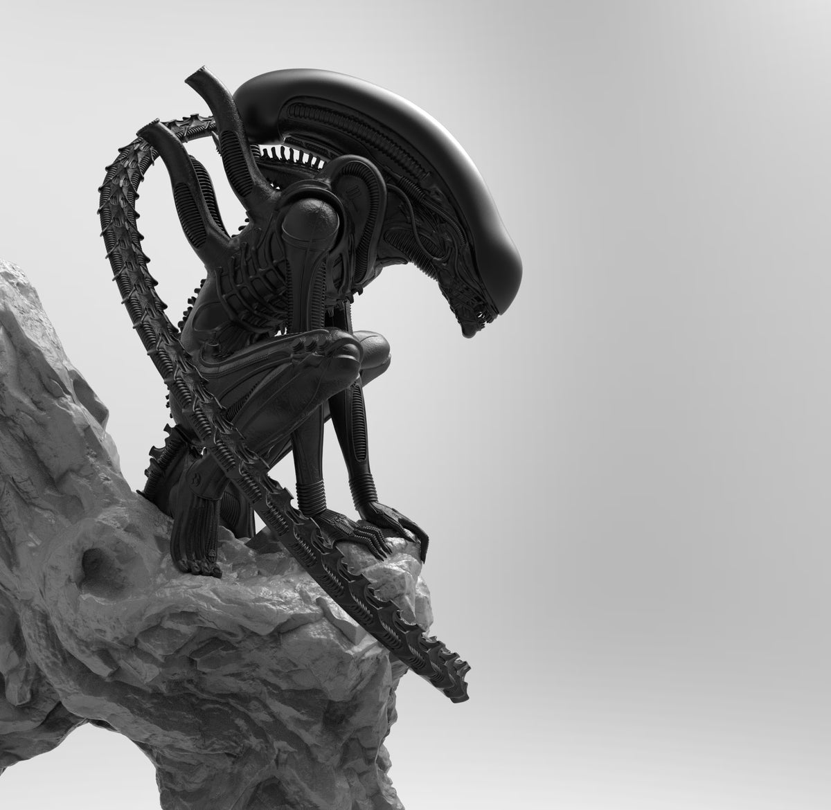 B004 - Alien Xenomorph Big Chap, Movie Character STL 3D Model Design P ...