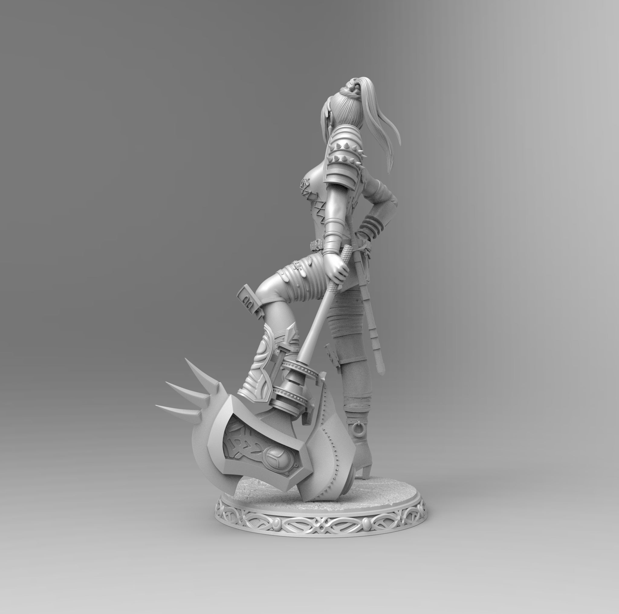 B450 - Games character design, Dead Live Racheal, STL 3D model design ...