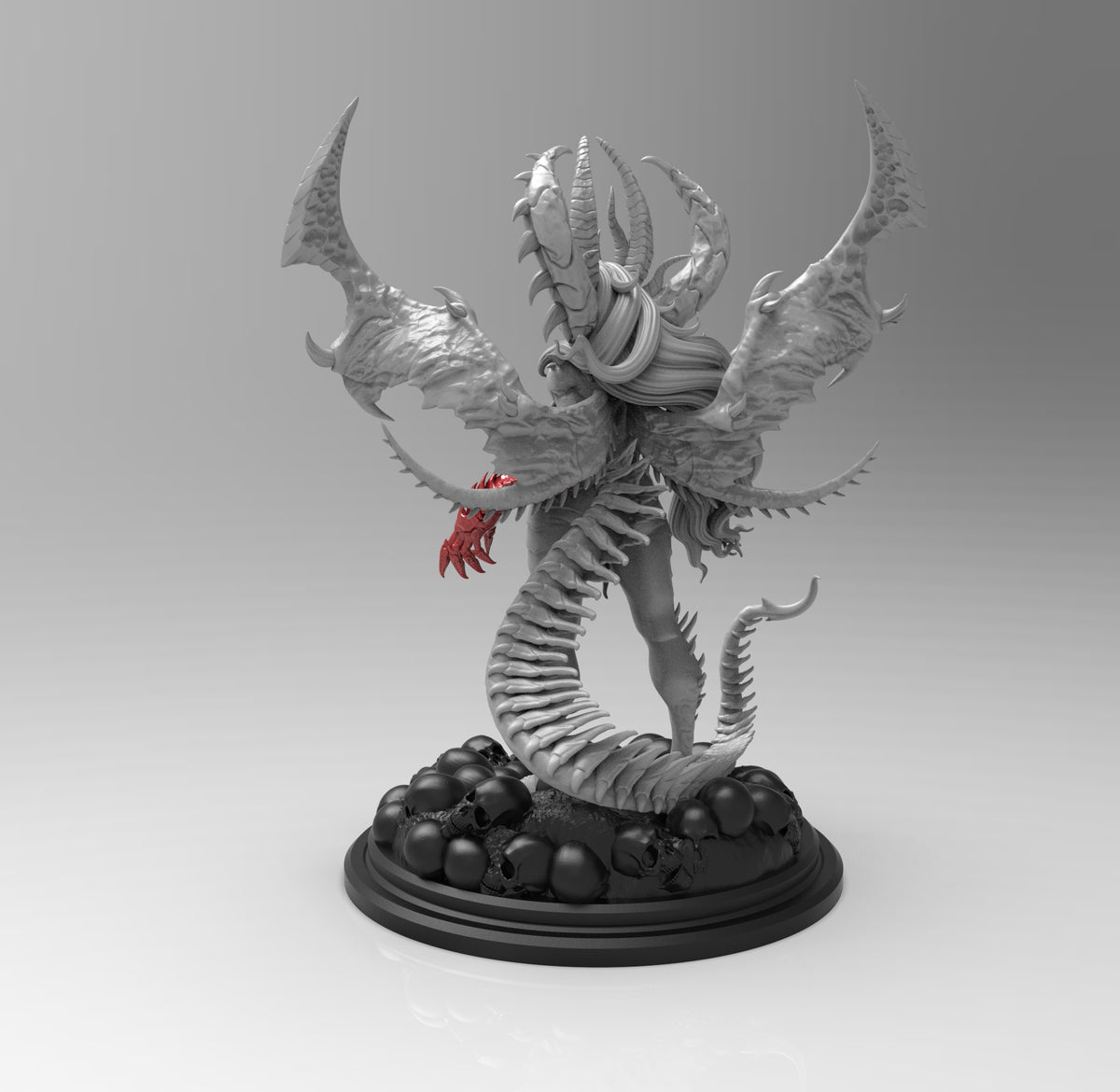 A757 - Demonic character design, The demon witch, STL 3D model design ...