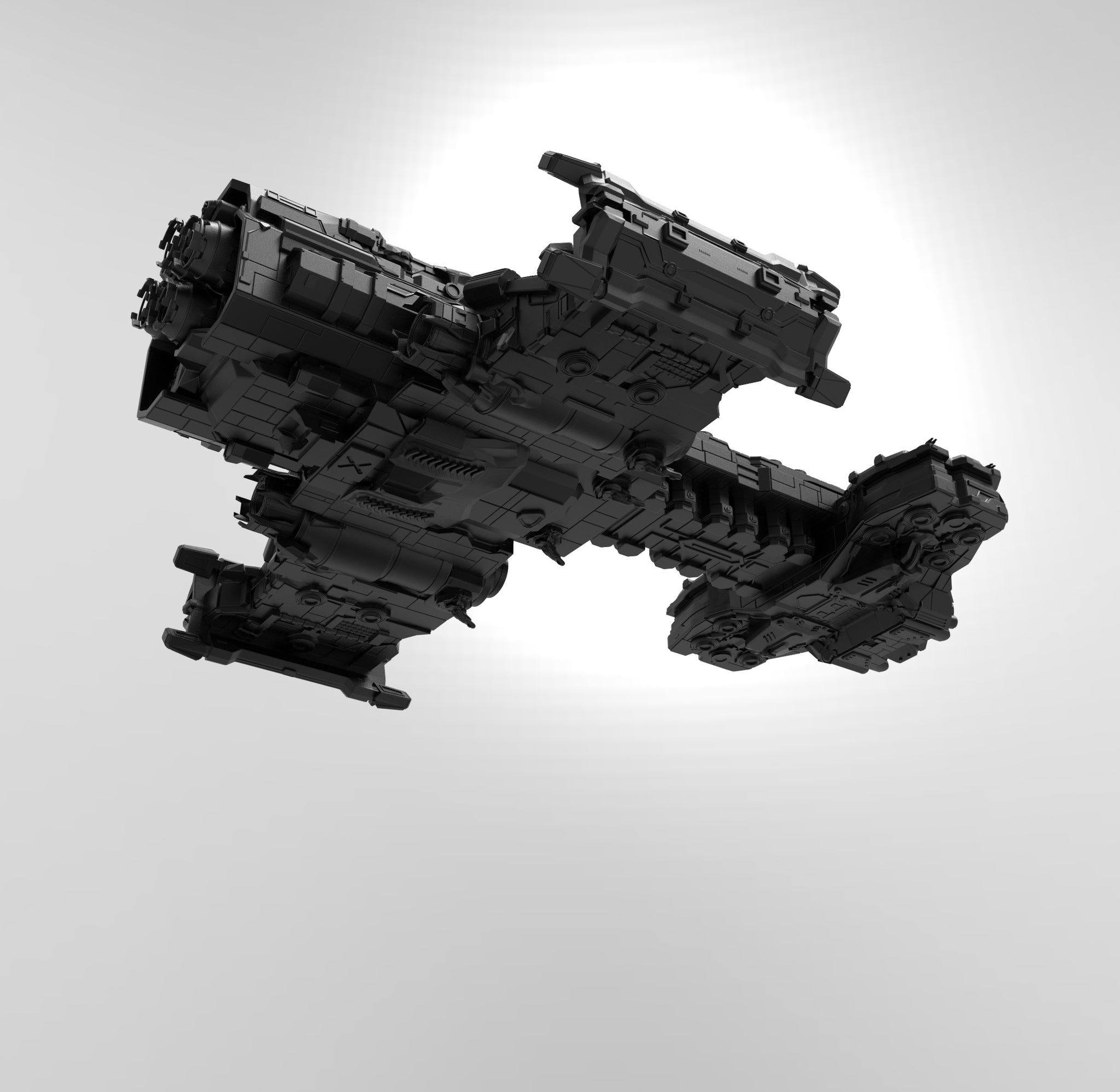 A781 - Games battleship design, The SC battlecruiser, STL 3D model des ...