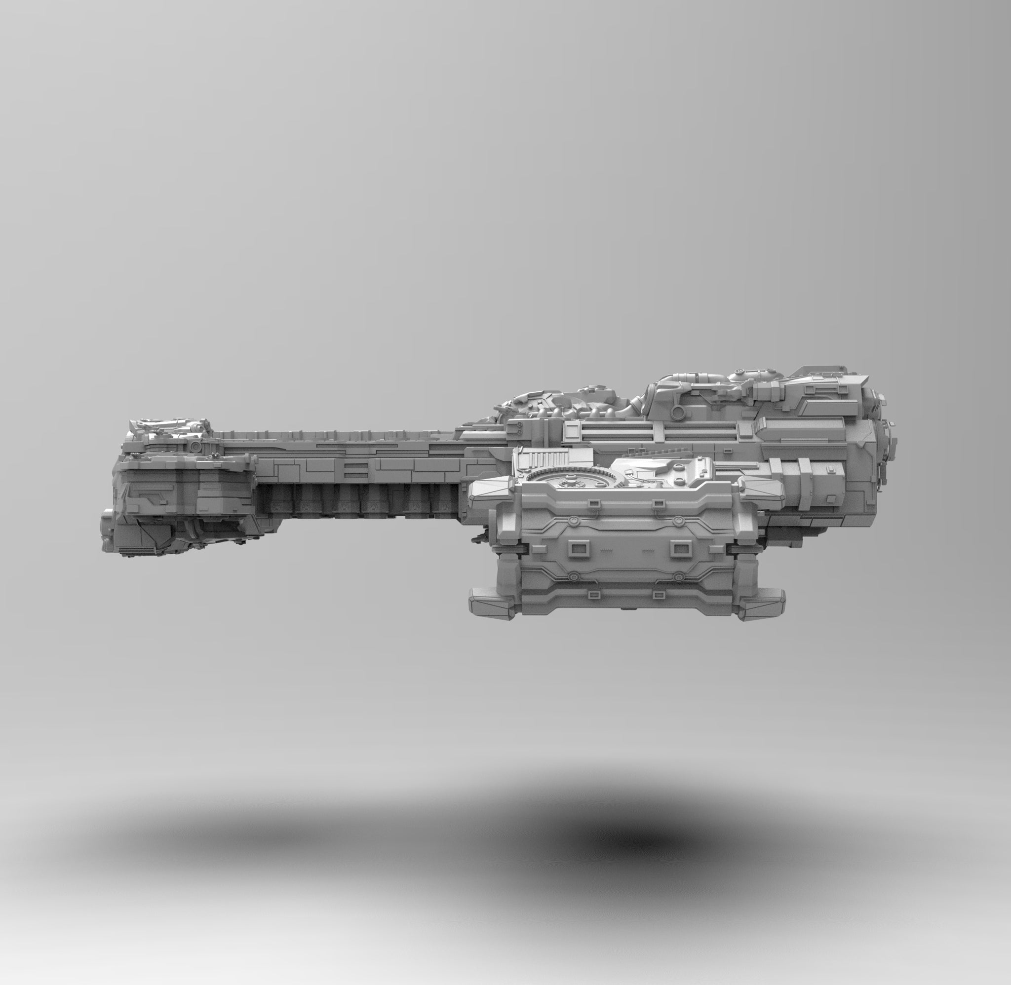 A781 - Games battleship design, The SC battlecruiser, STL 3D model des ...