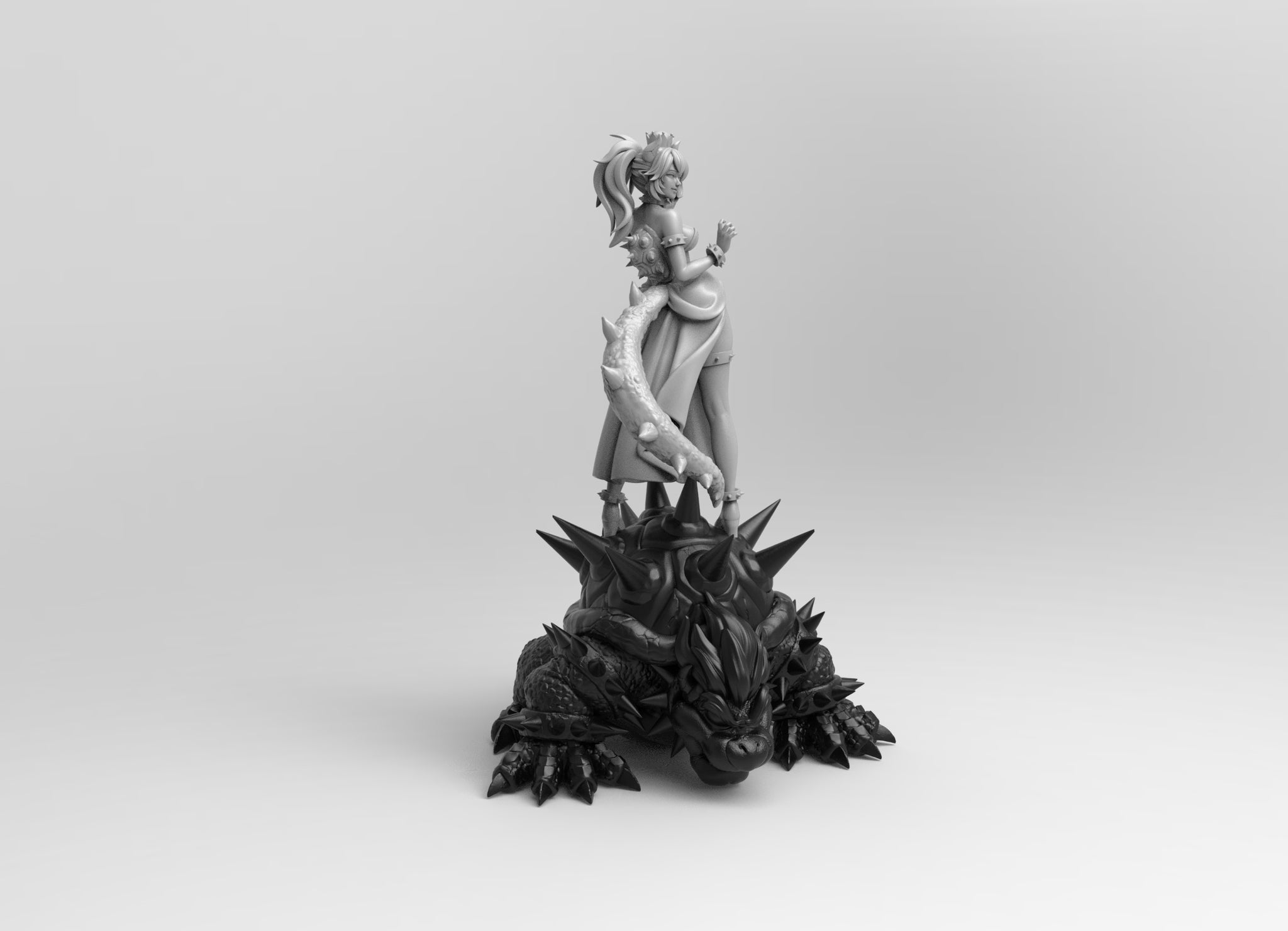 A266 - Games character design, The Hot waifu Bowsette statue, STL 3D m ...