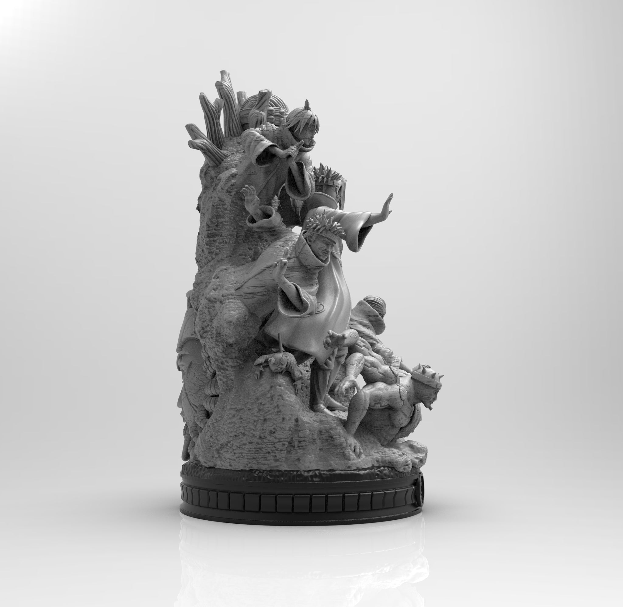 A743 - Anime character statue, The Payne six statue, STL 3D model desi ...