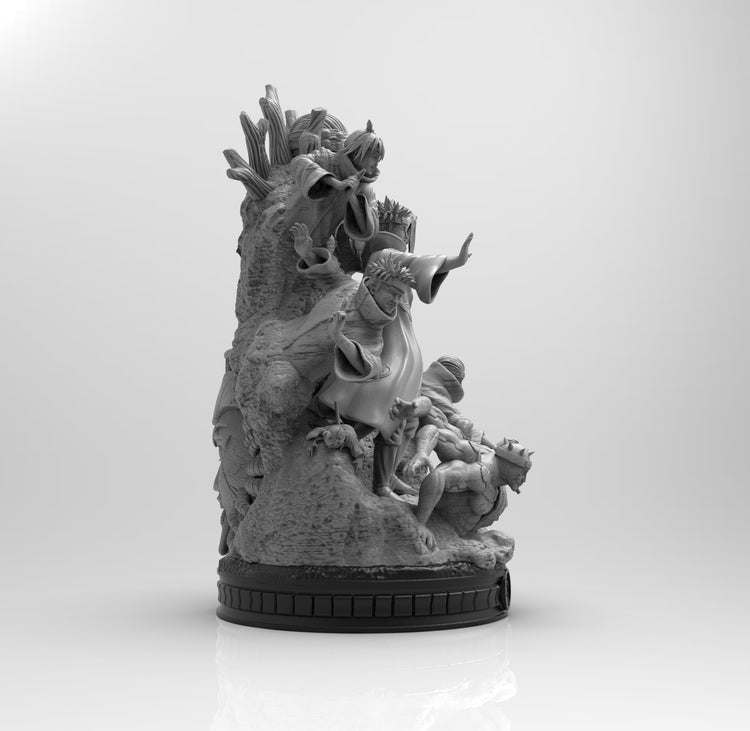 A743 - Anime character statue, The Payne six statue, STL 3D model desi ...