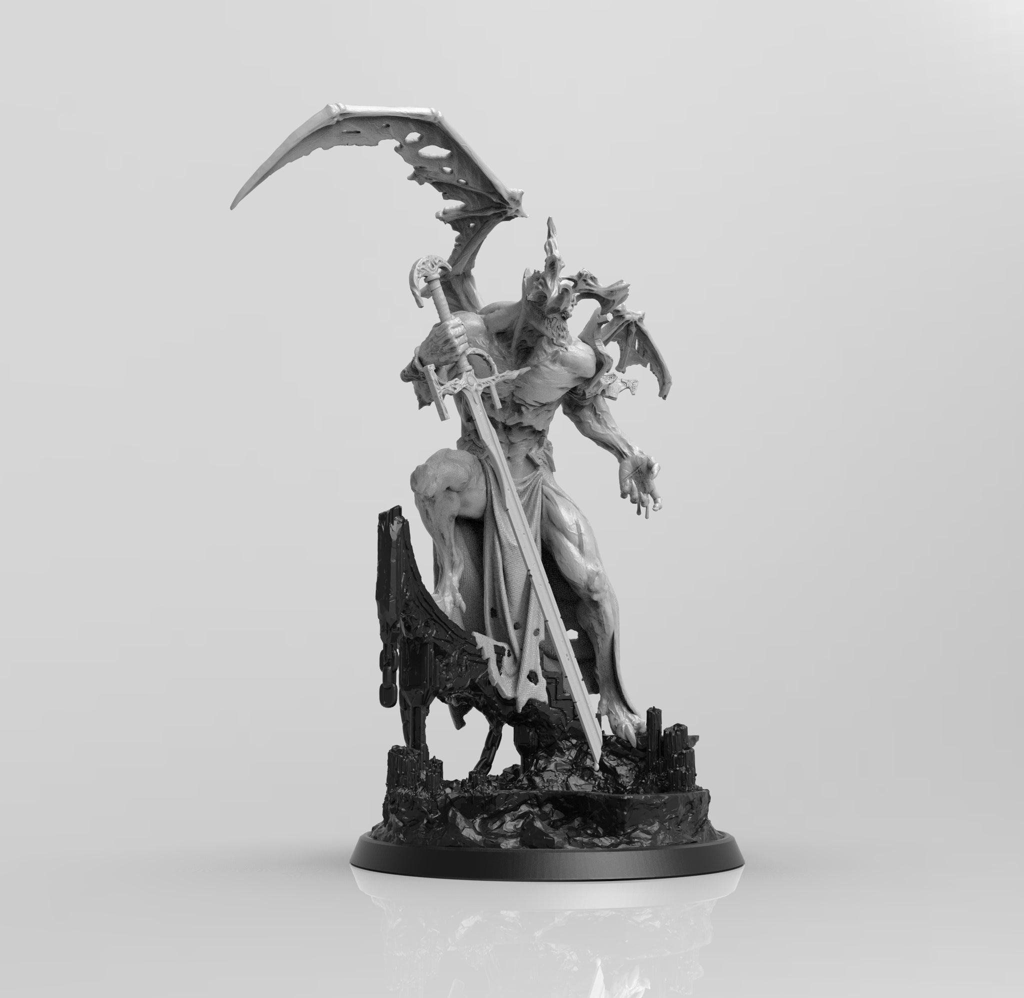 A765 - Demon Character design, The Blood demon statue, STL 3D model de ...