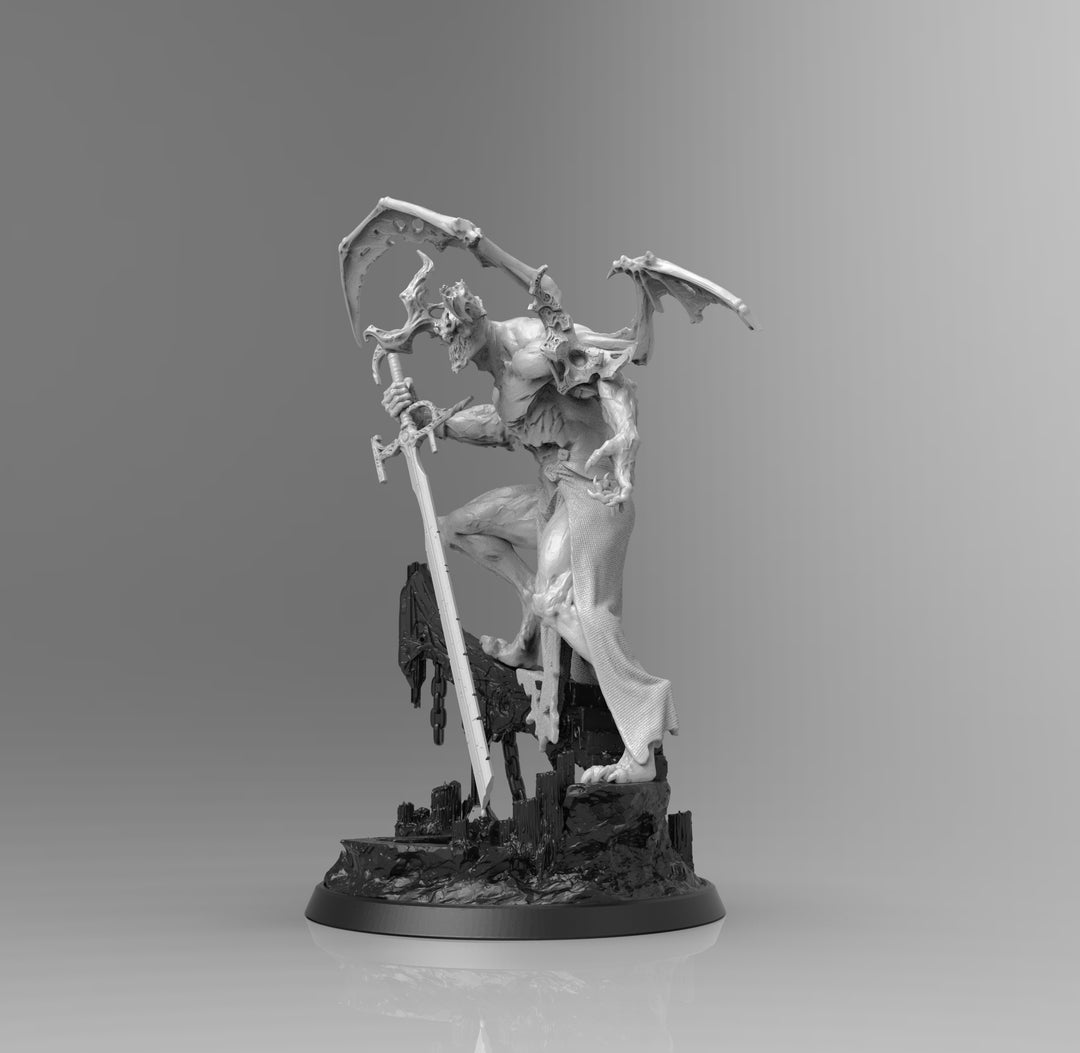 A765 - Demon Character design, The Blood demon statue, STL 3D model de ...