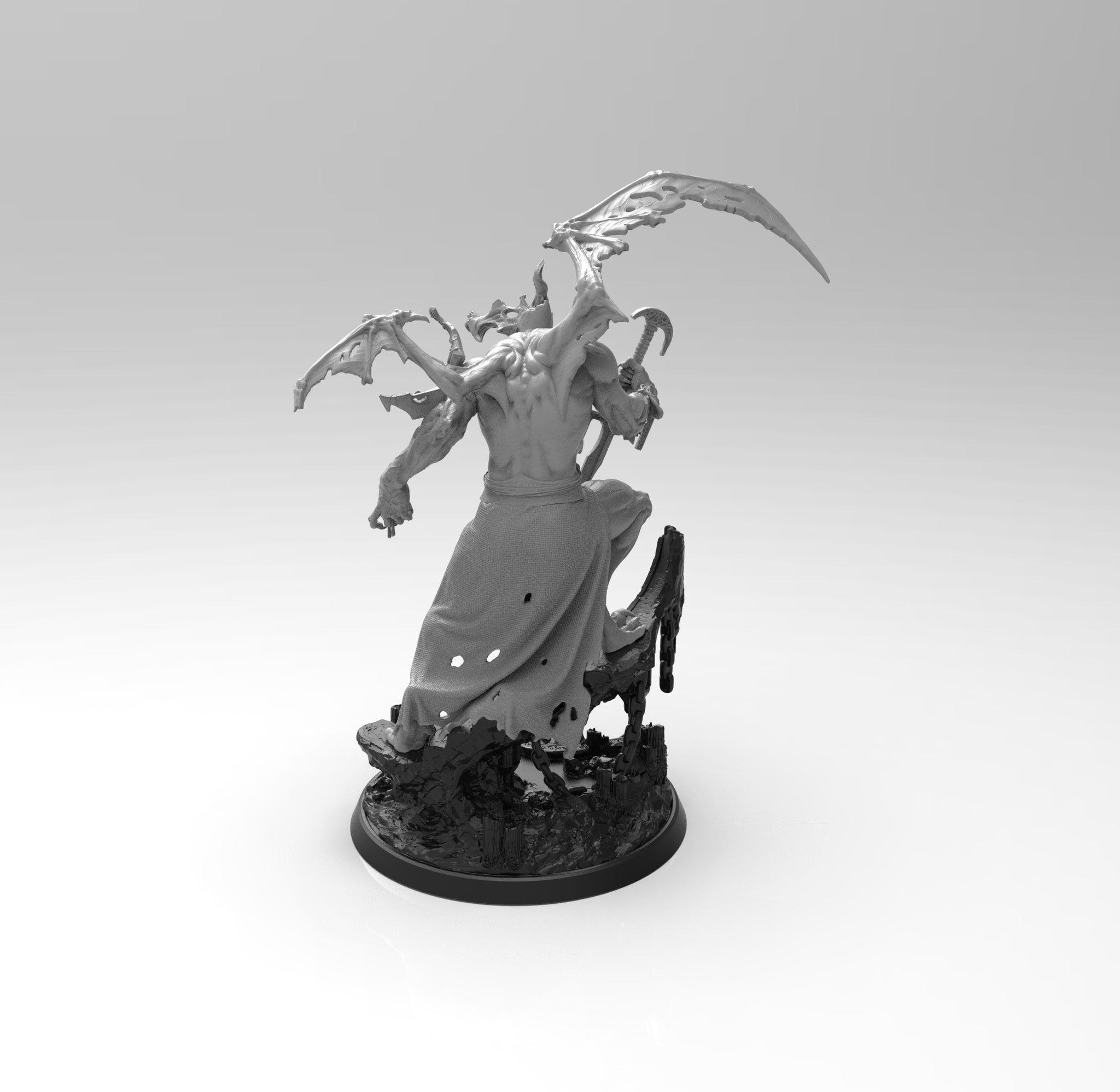 A765 - Demon Character design, The Blood demon statue, STL 3D model de ...