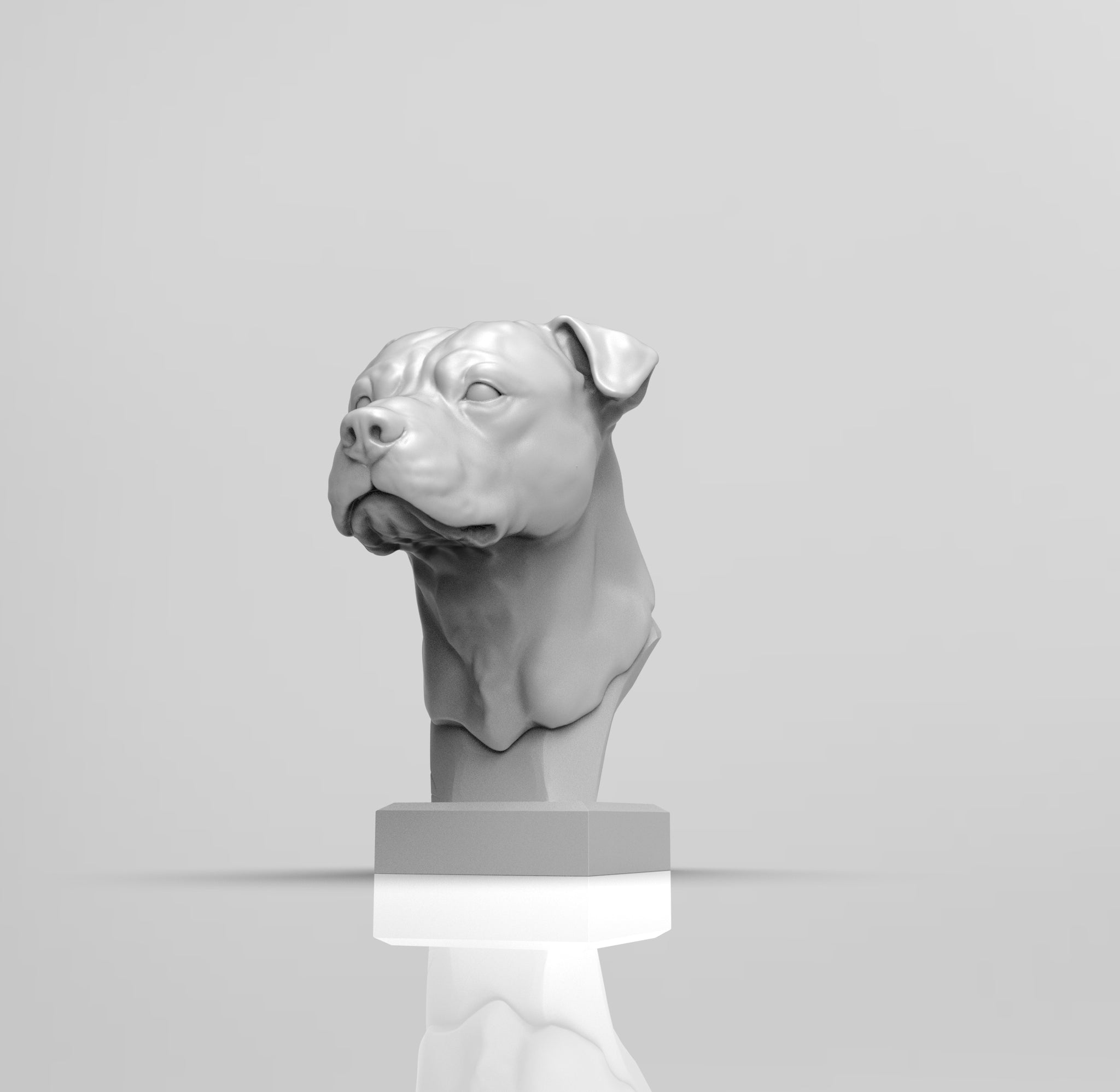 A752 - Animal bust design statue, The Pitbull bust design, STL 3D mode ...
