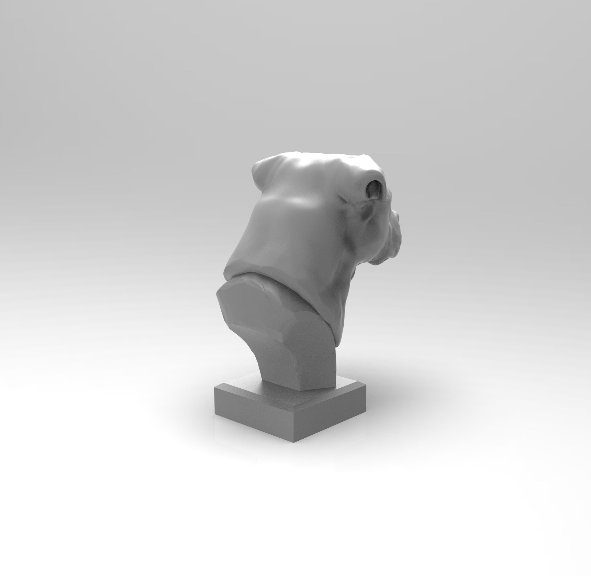A752 - Animal bust design statue, The Pitbull bust design, STL 3D mode ...
