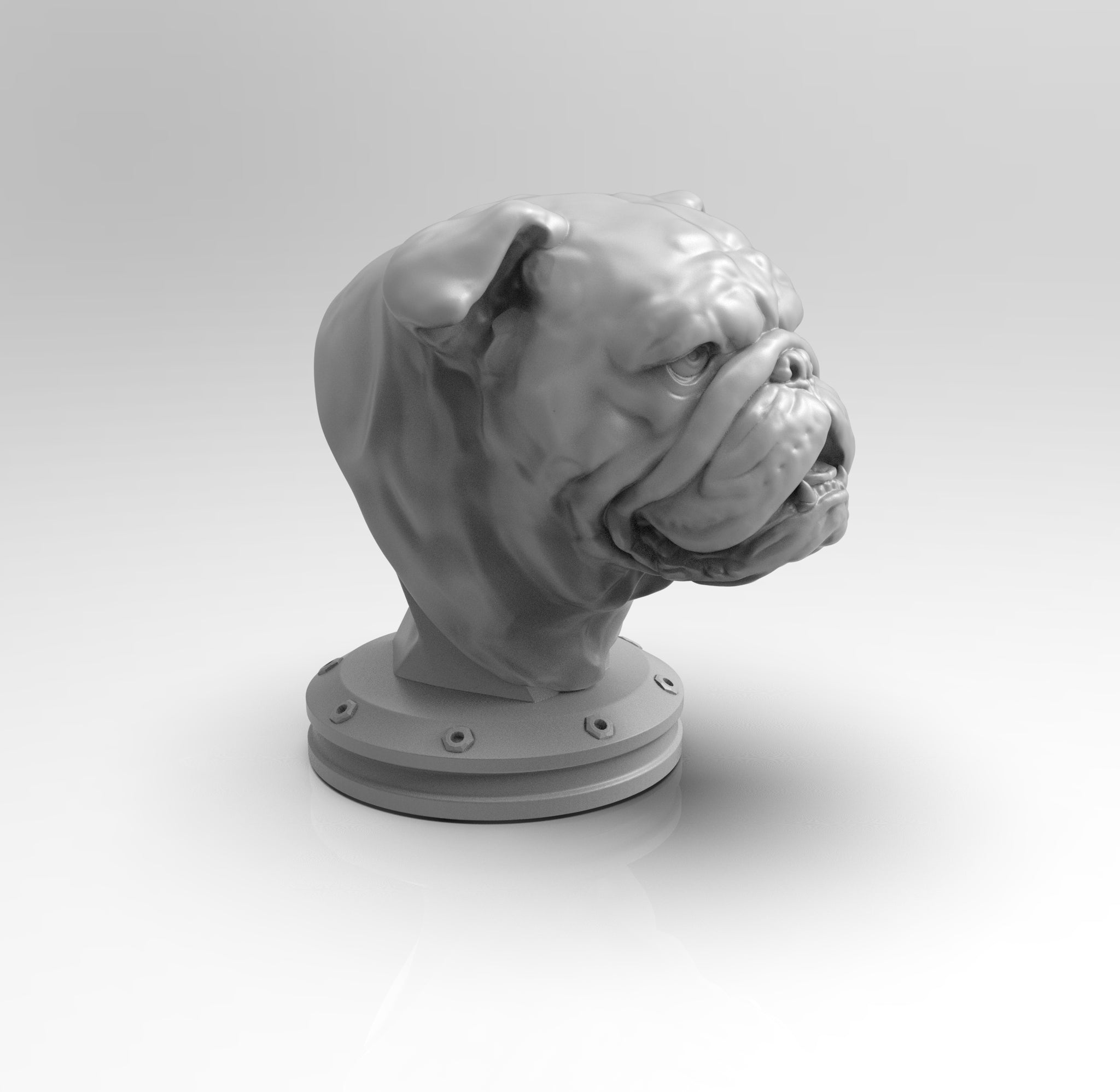 A749 - Animal dog bust design, The Bulldog bust statue, STL 3D model d ...