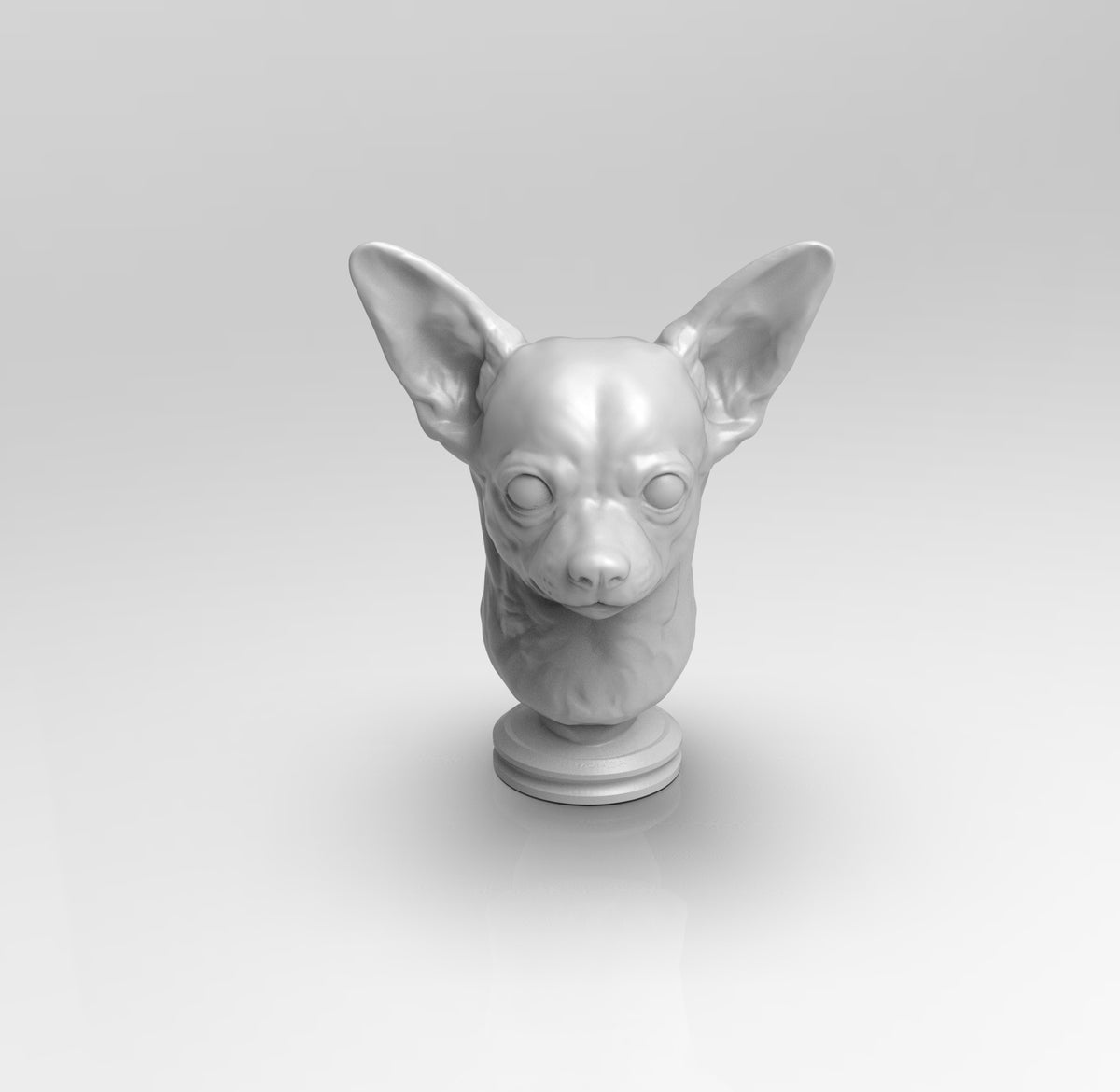 A750 - Animal bust design, The Chi Hua Hua Dog bust, STL 3D model desi ...