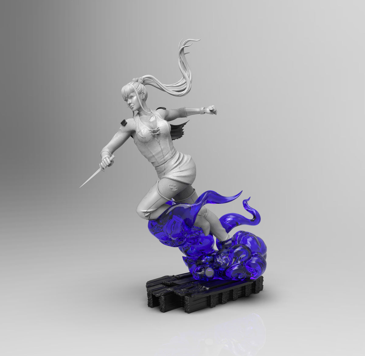 A735 - Comic character design, The punch girl, STL 3D model design pri ...