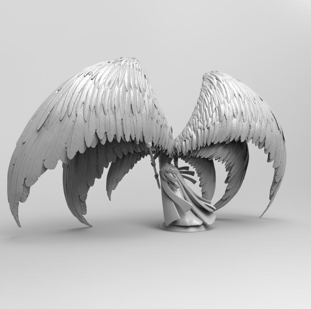 A208 - Legendary Creature design, The 3 Wings Angel with weapons, STL ...