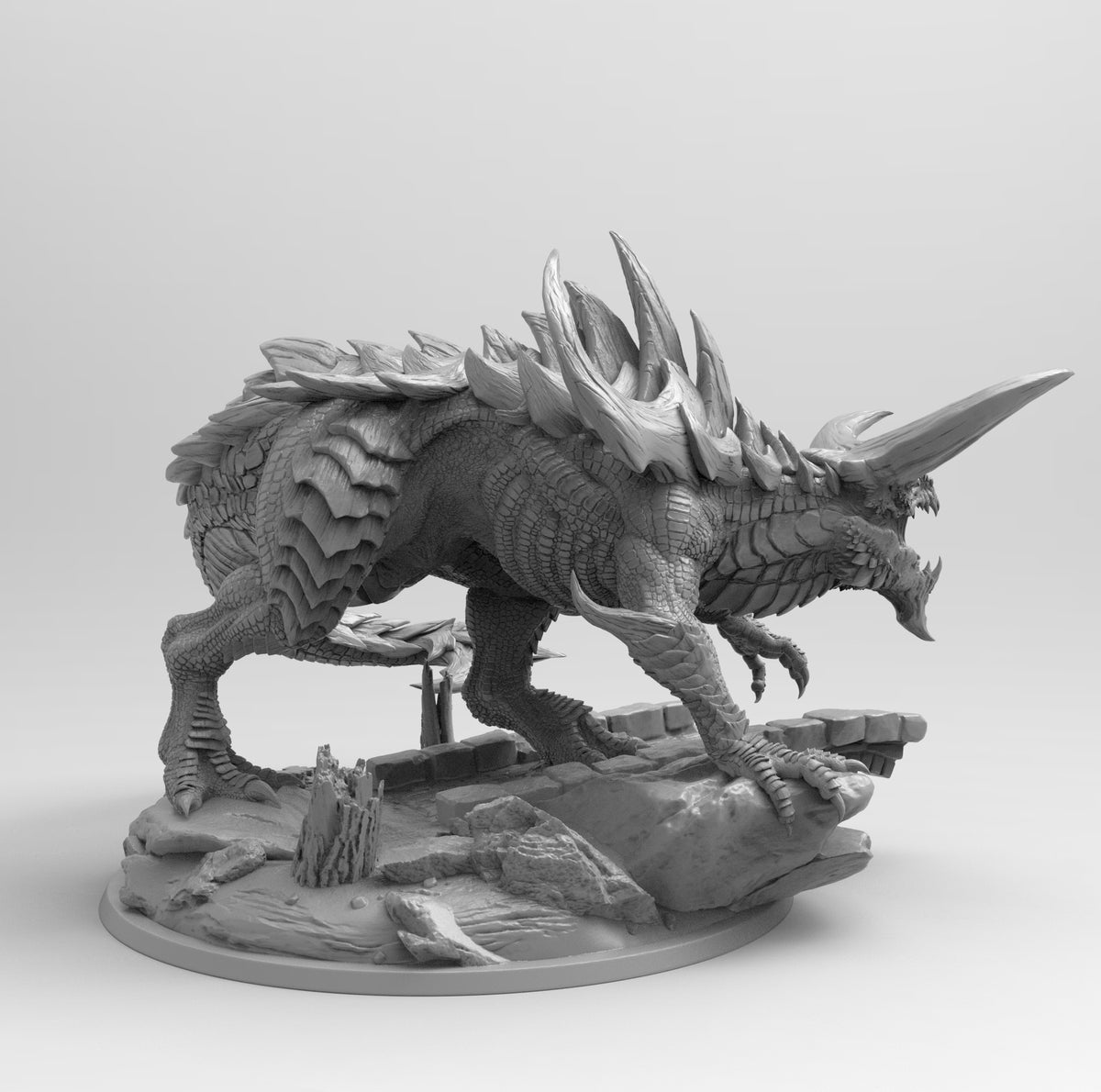 B024 - Creature Design, Tarrasque, STL 3D model design print – World of STL