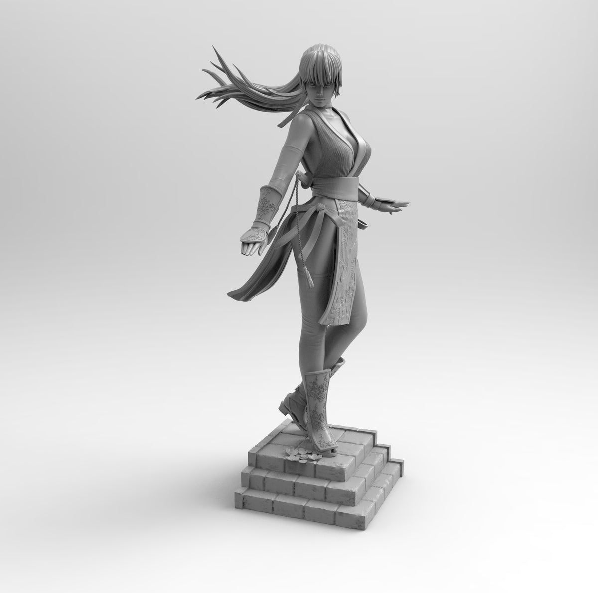 B184 - Games character design, Hot kasumi ninja DOL,STL 3D model desig ...