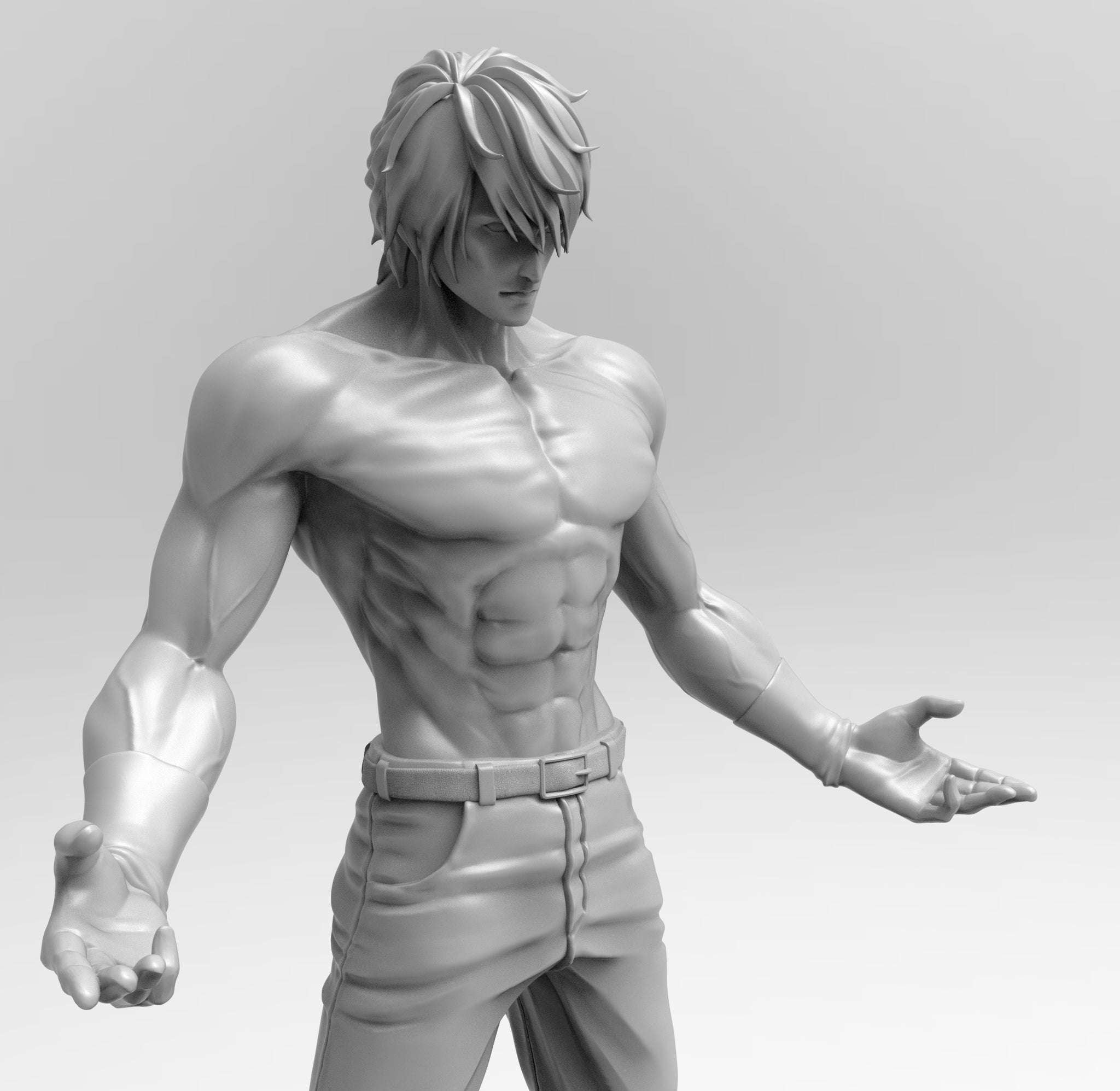 E043 - Games character design, The KOF oroochii, STL 3D model design p ...