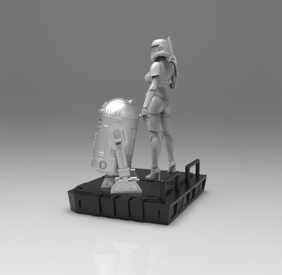 E032 - Movie character design, The female Troopers with bullet head R2 ...