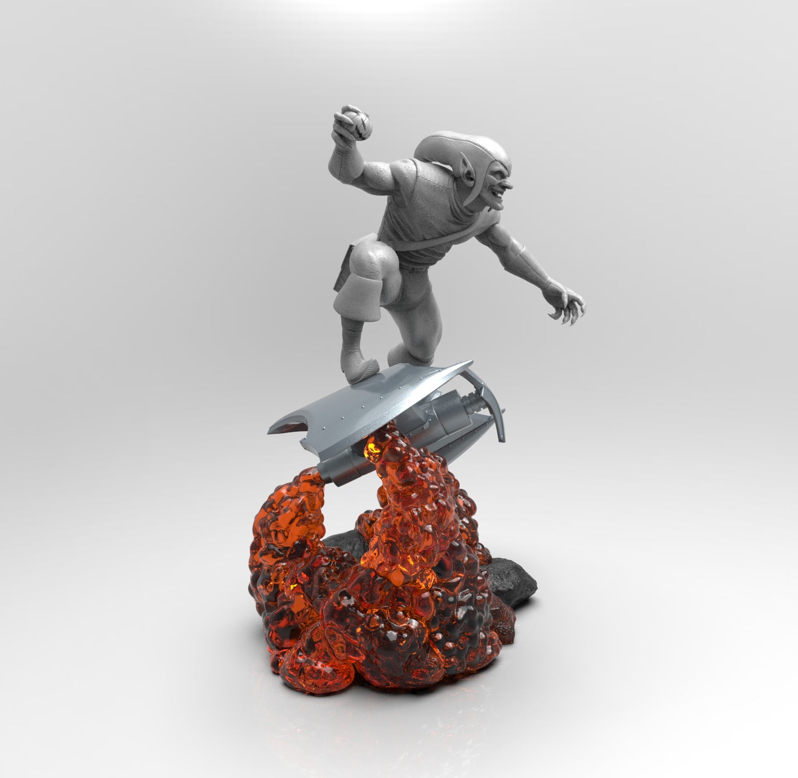 E094 - Comic character design, The Goblin with mecha bird, STL 3D mode ...